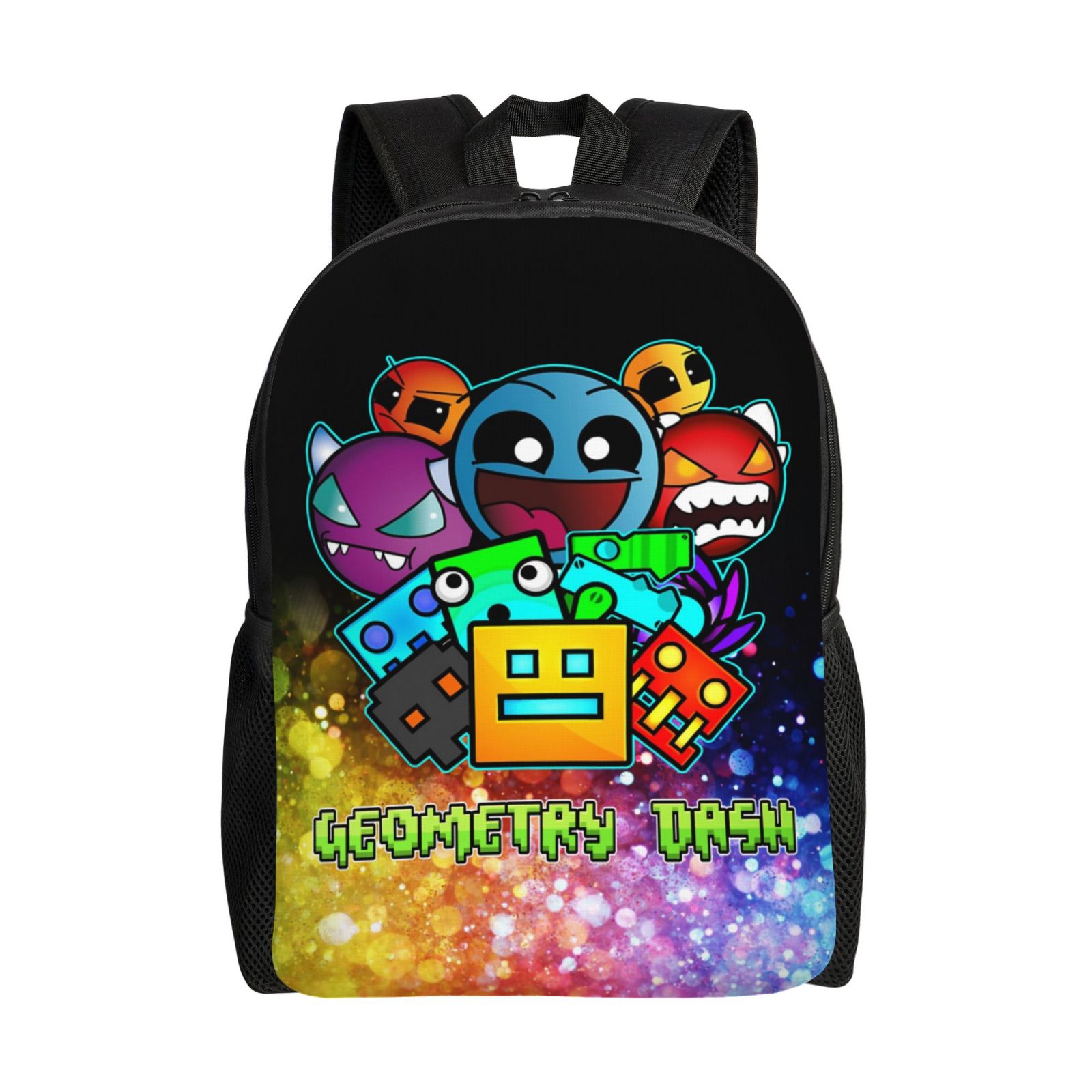 Geometry Dash Backpac 16In Bookbag Office Lightweight Shoulder Bag for ...