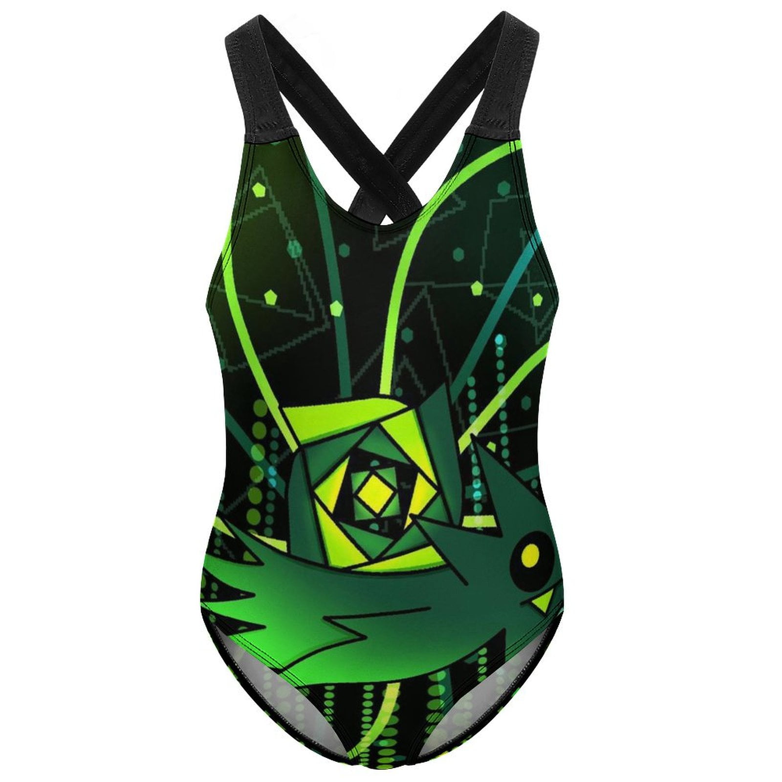 Geometry Dash Ship Children's One-piece Swimsuit Summer Girl's Swimming ...
