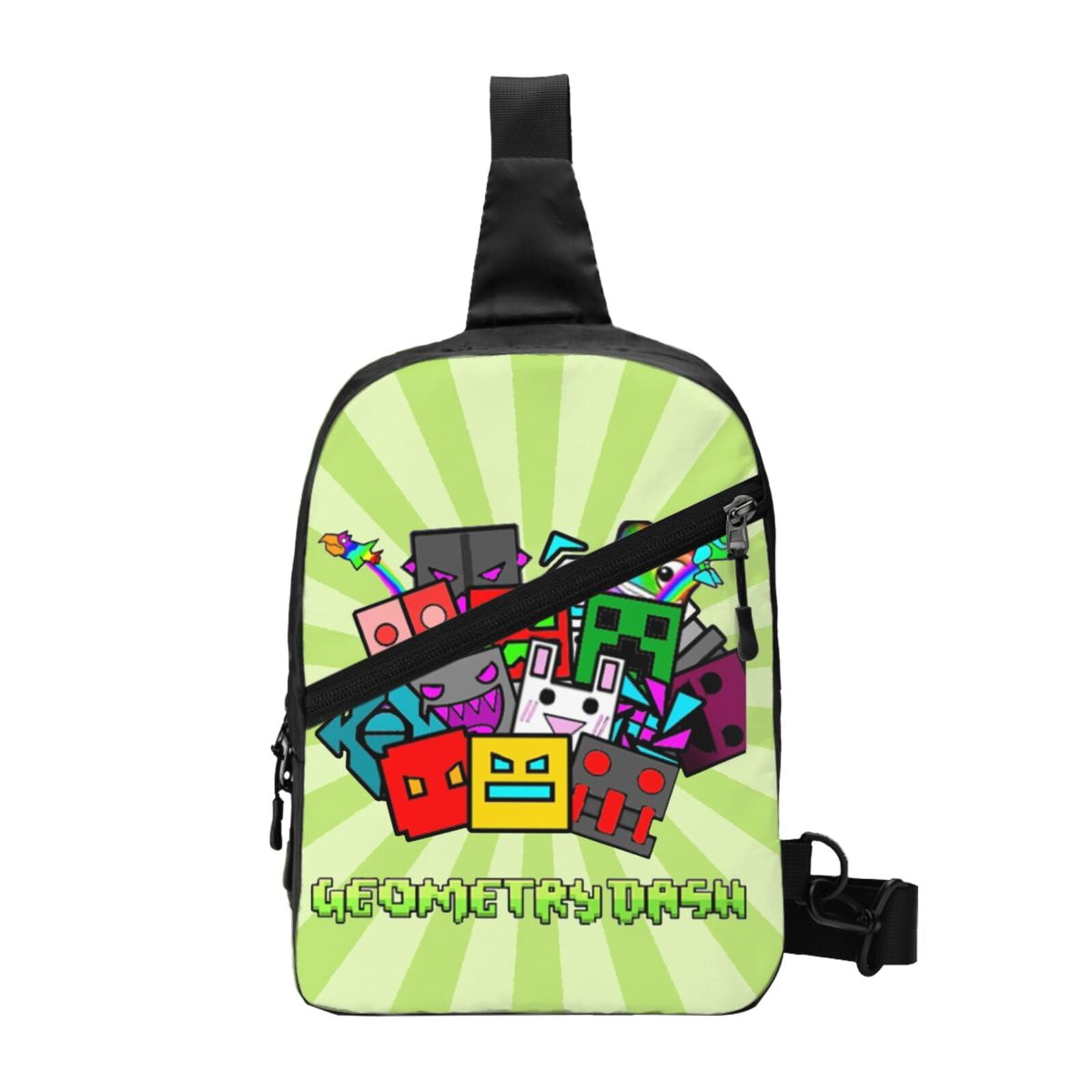 Geometry Dash Sling Crossbody Backpack Shoulder Bag Chest Bag Daypack ...