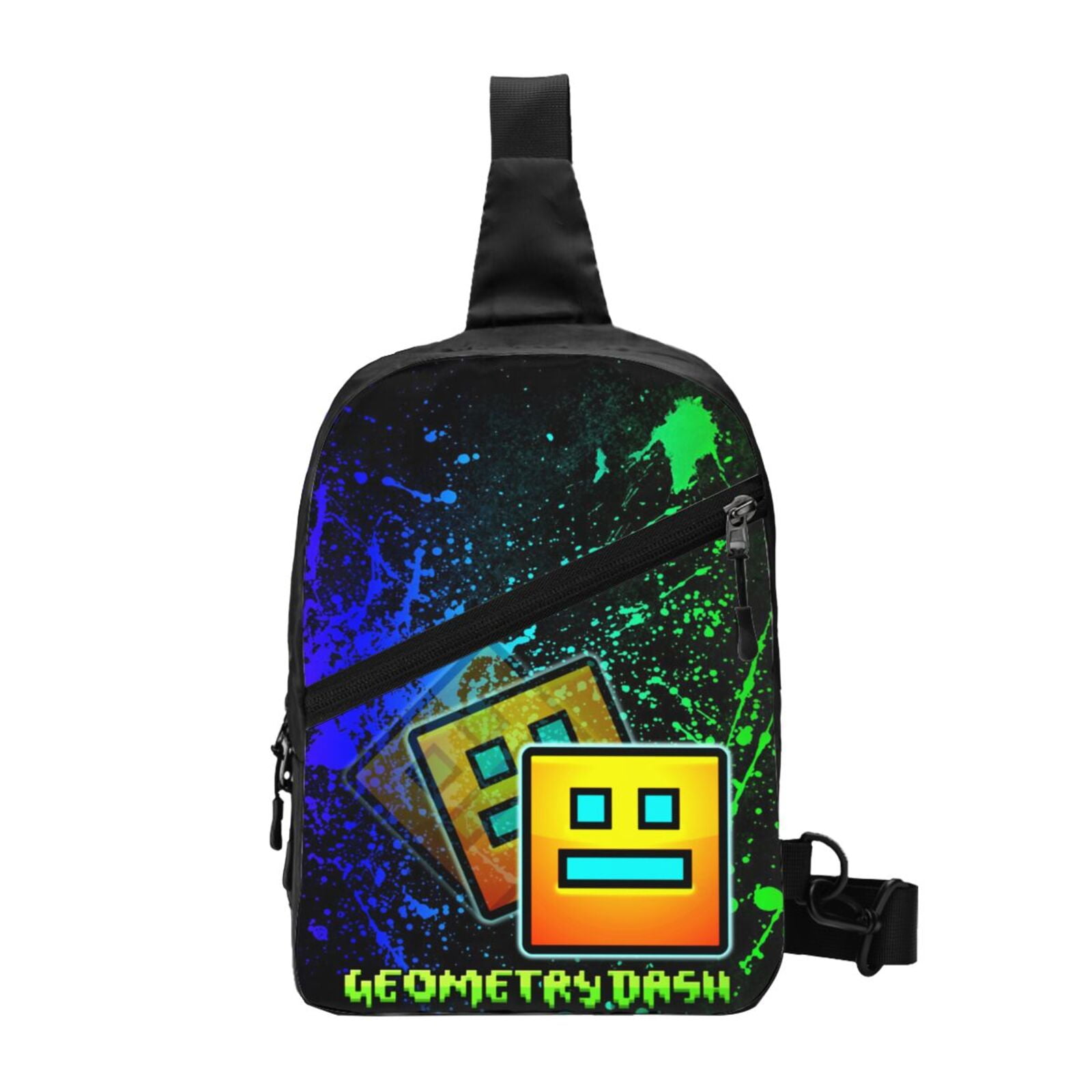 Geometry Dash Sling Crossbody Backpack Shoulder Bag Chest Bag Daypack ...