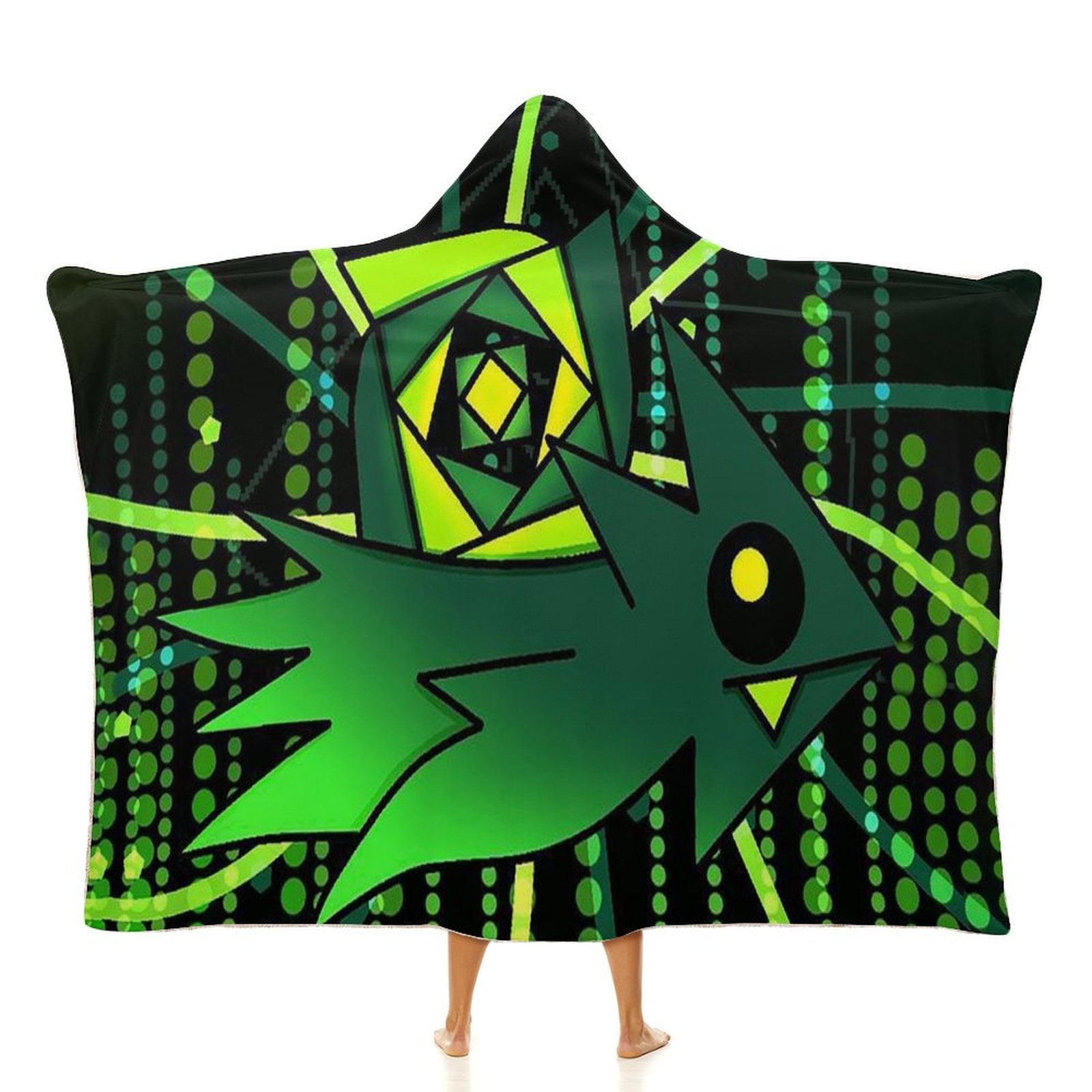 Geometry Dash Spaceship Soft Fleece Warm Blanket Throw Fuzzy Wearable ...