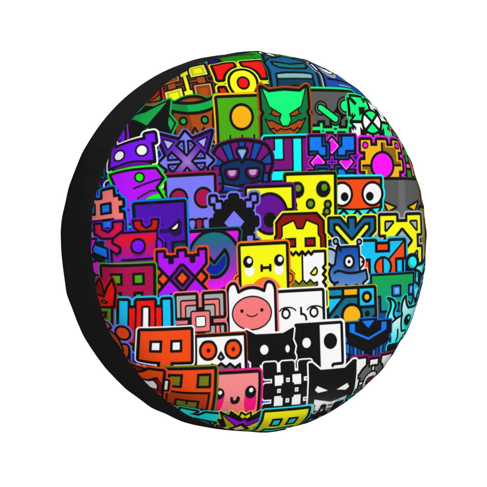Geometry Dash Spare Tire Cover Wheel Protectors Weatherproof Universal ...