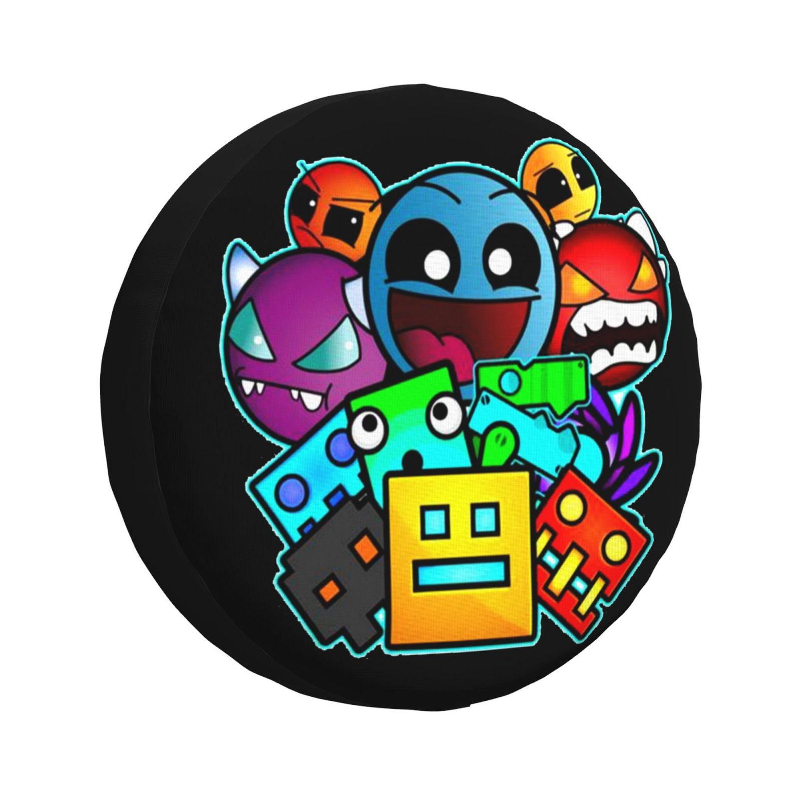 Geometry Dash Spare Tire Cover Wheel Protectors Weatherproof Universal ...