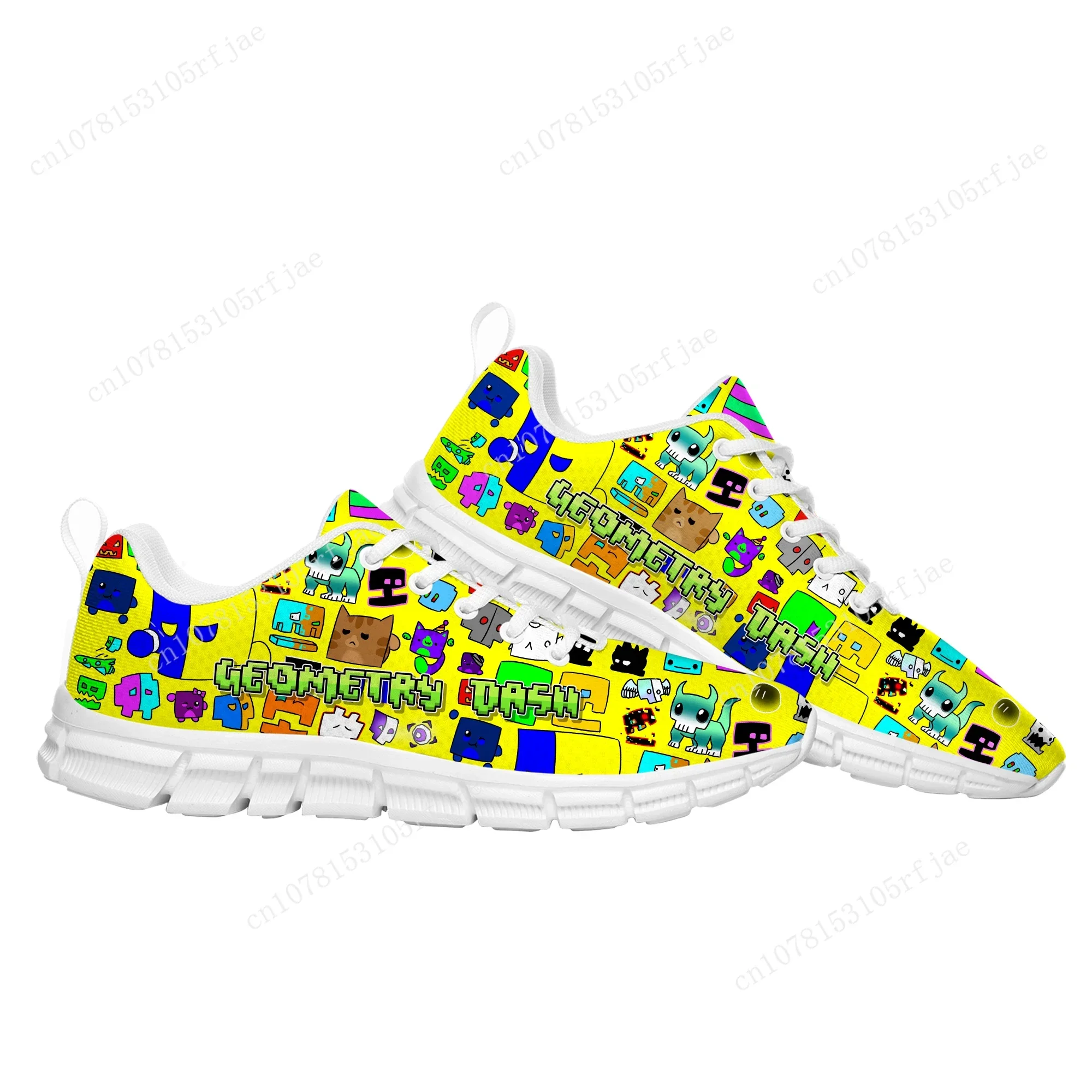 Geometry Dash Sports Custom Shoes High Quality Cartoon Game Mens Womens ...