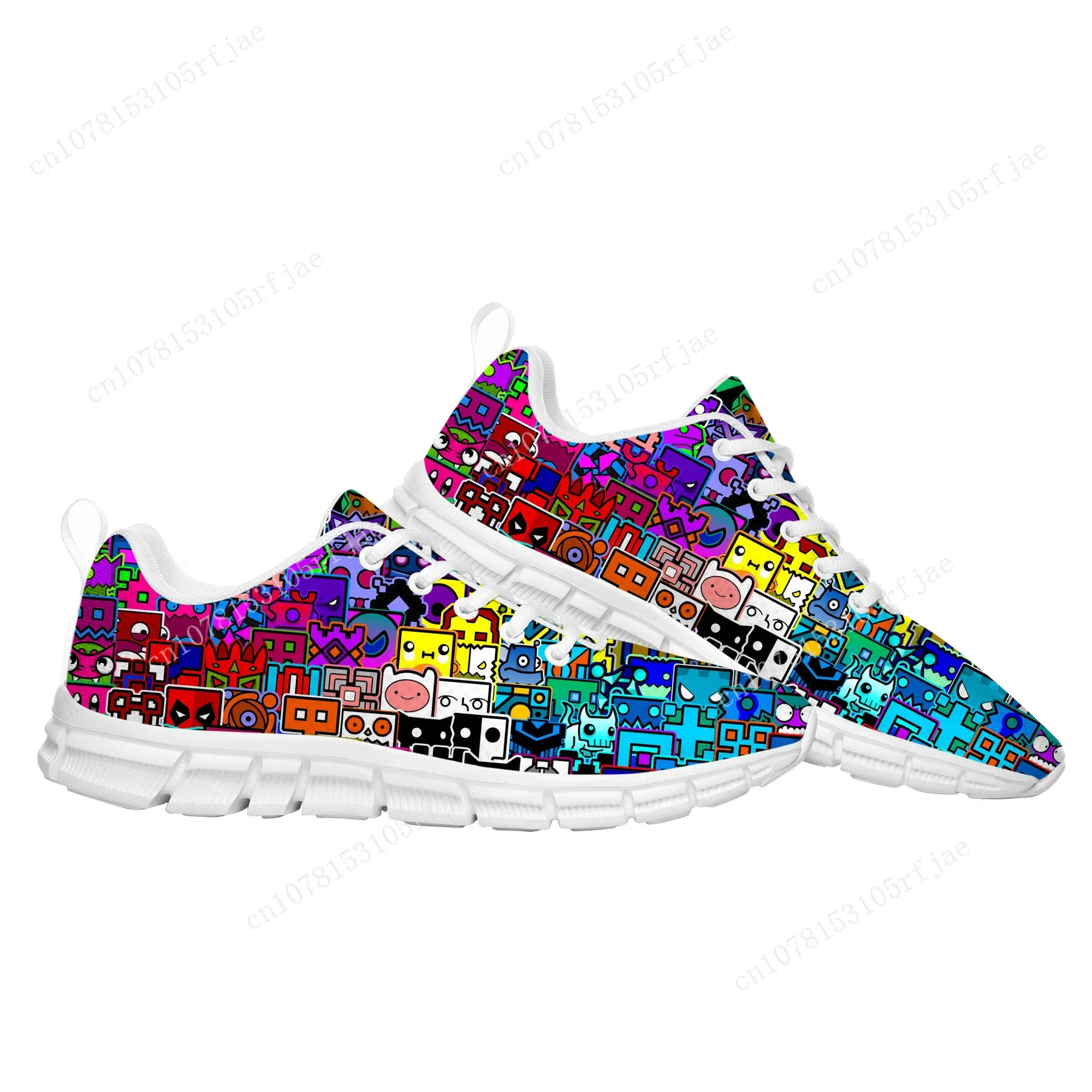 Geometry Dash Sports Custom Shoes High Quality Cartoon Game Mens Womens ...