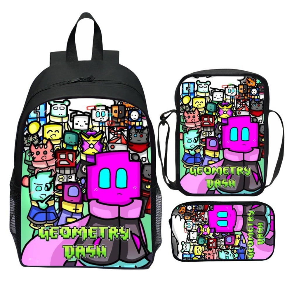 Geometry Dash Student Book Bag 3-Piece Student Book Bag A back-to ...
