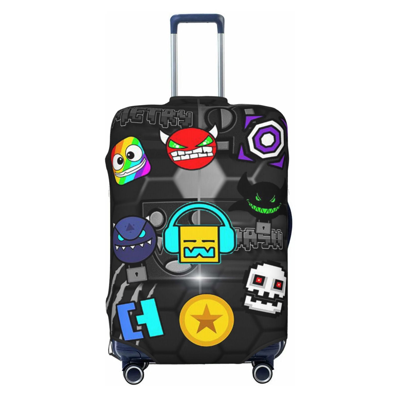 Geometry Dash Suitcase Cover Elastic Washable Luggage Protector Anti ...