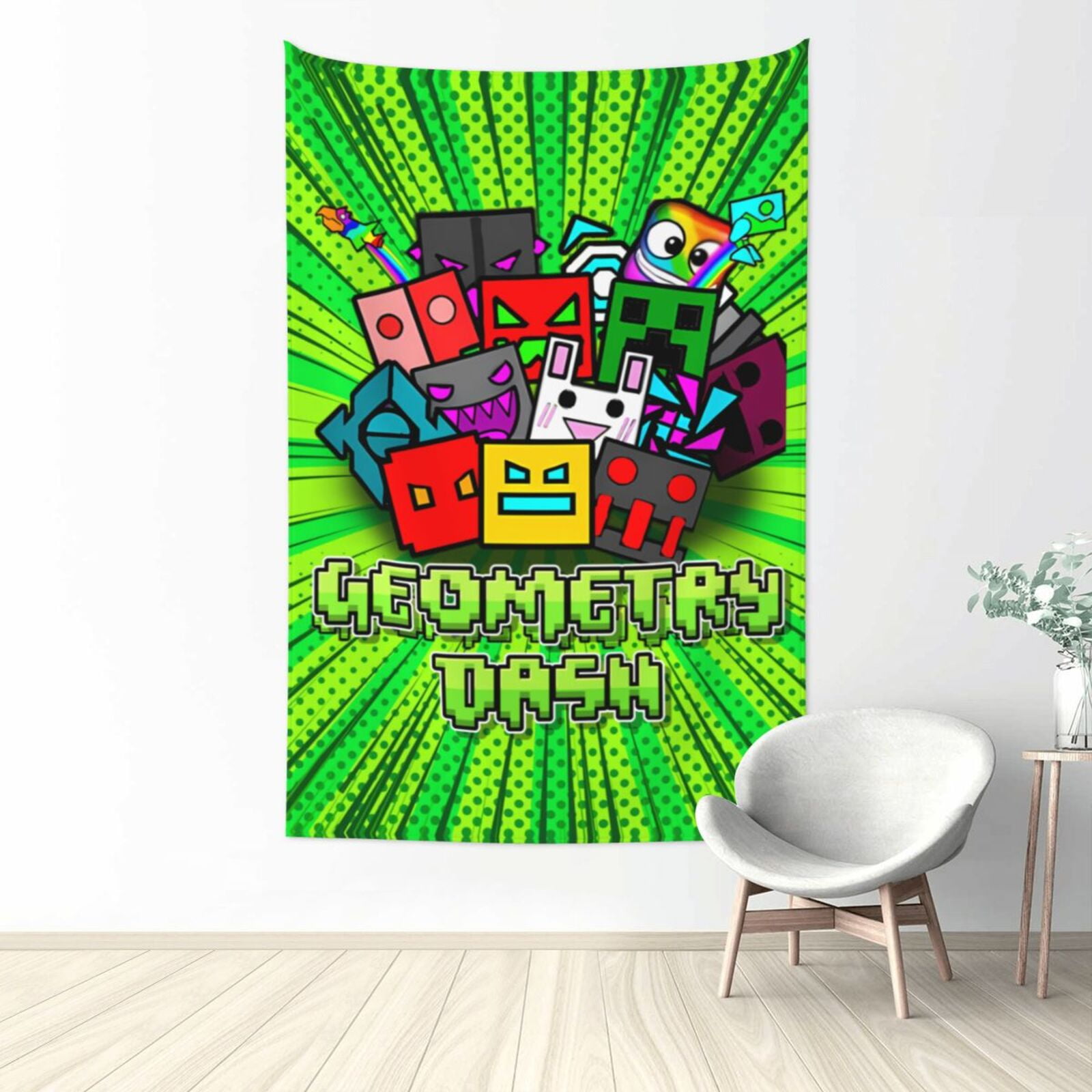 Geometry Dash Tapestry Wall Hanging Home Decoration Wall Blanket ...