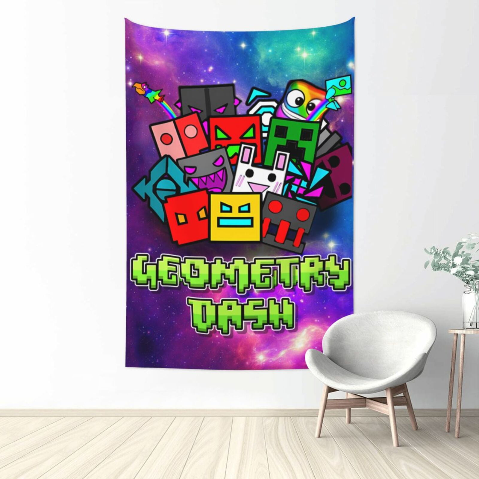 Geometry Dash Tapestry Wall Hanging Home Decoration Wall Blanket ...