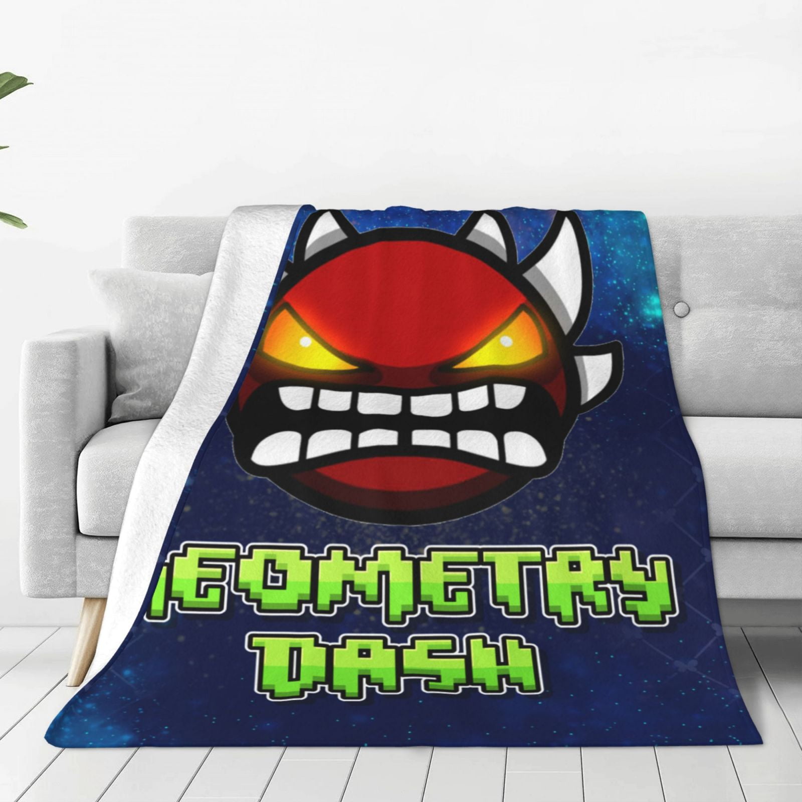 Geometry Dash Throw Blanket Couch Bed Sofa Soft Lightweight Warm Cozy ...