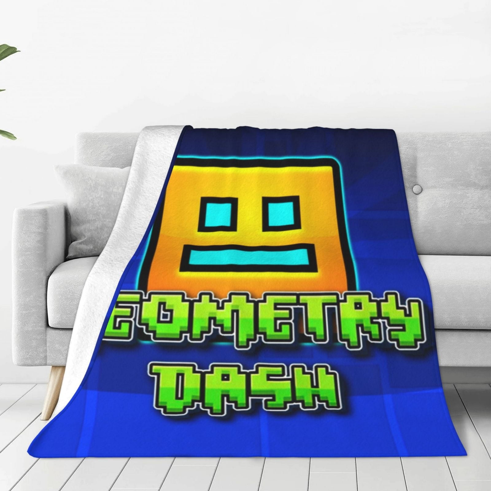 Geometry Dash Throw Blanket Couch Bed Sofa Soft Lightweight Warm Cozy ...