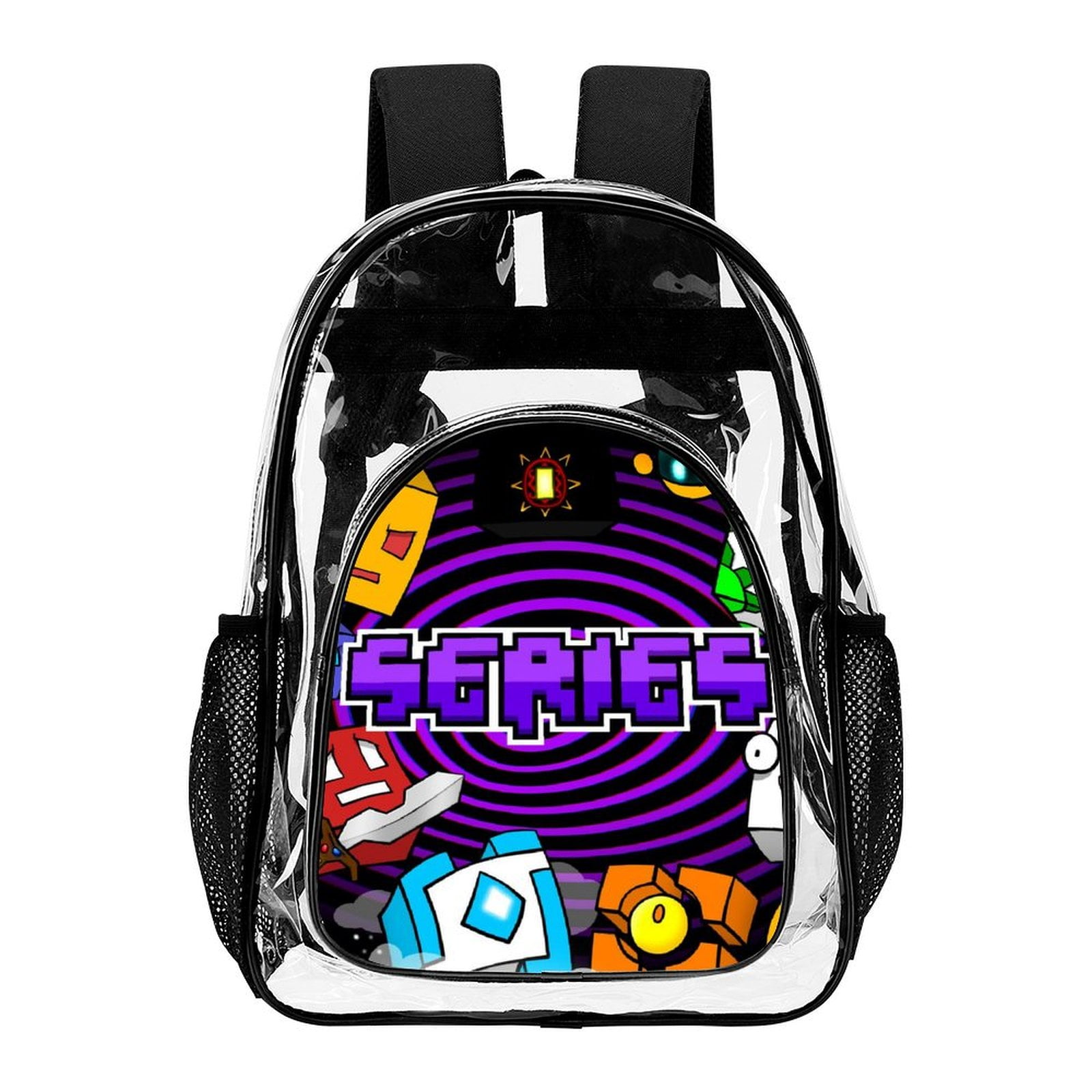 Geometry Dash Transparent Backpack Satchel Bookbag Schoolbag Daily ...