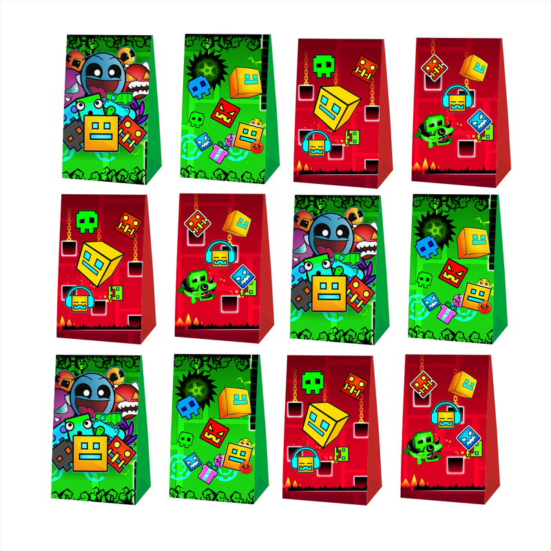Geometry Dash Treat Bags Candy Decorations Party Favor Supplies ...