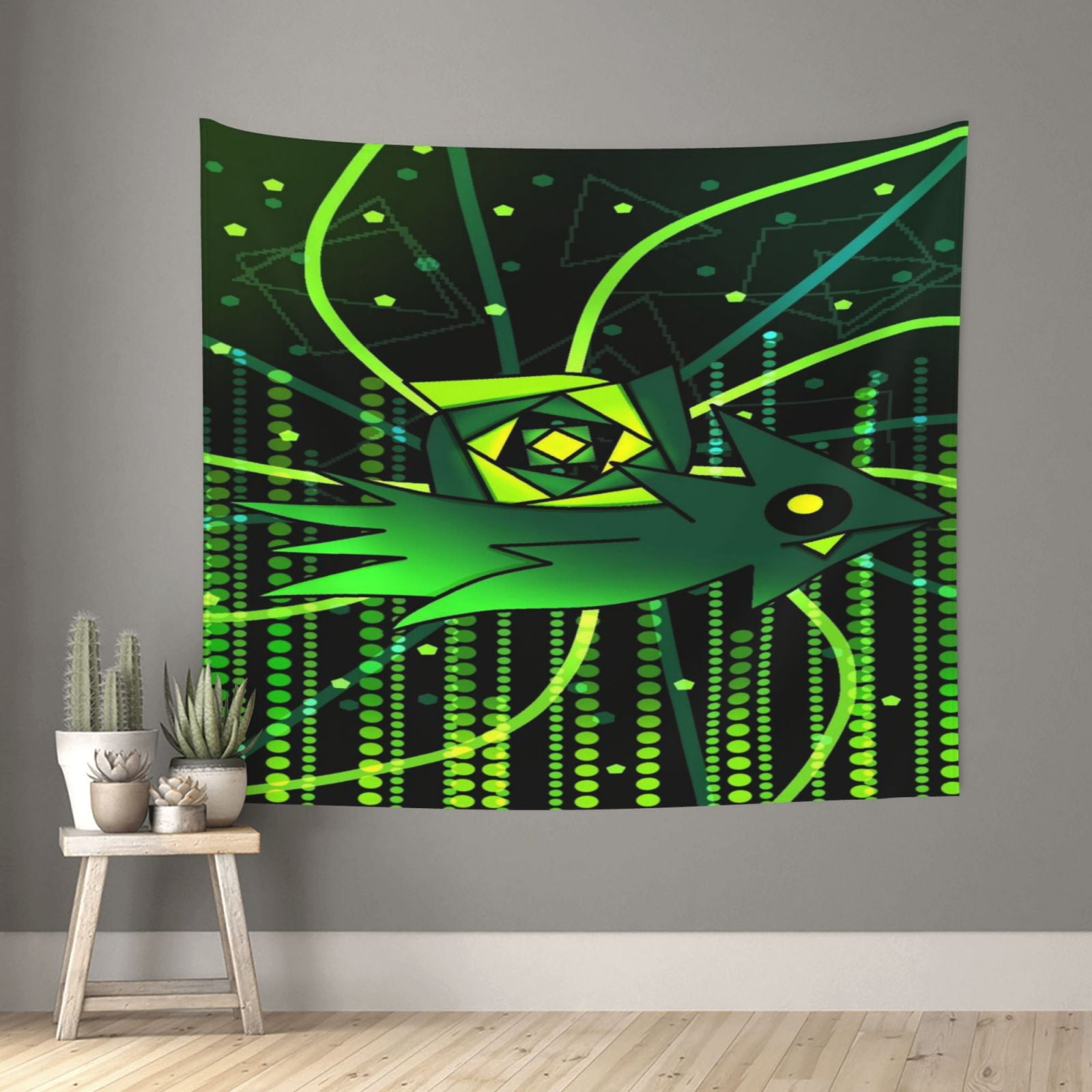 Geometry Dash Wall Tapestry Anime Poster For Bedroom Aesthetics Funny ...