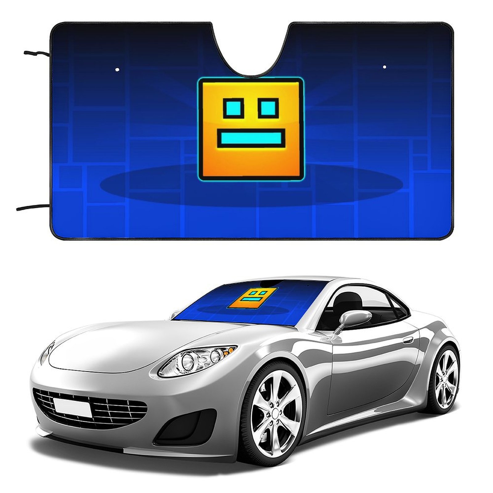 Geometry Dash Windshield Sun Shade, Front Foldable Windshield Sunshade ...