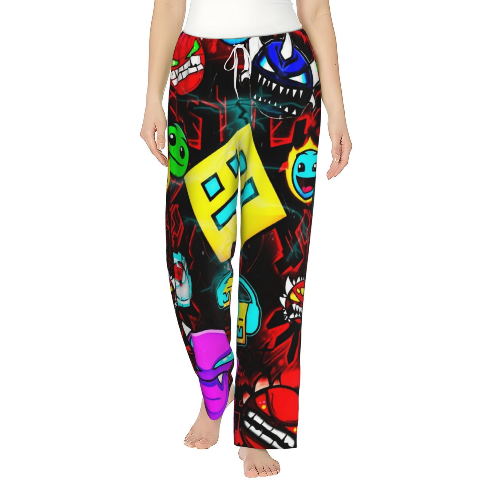 Geometry Dash Women'S Comfort Lounge Pajama Pants With Pockets And ...