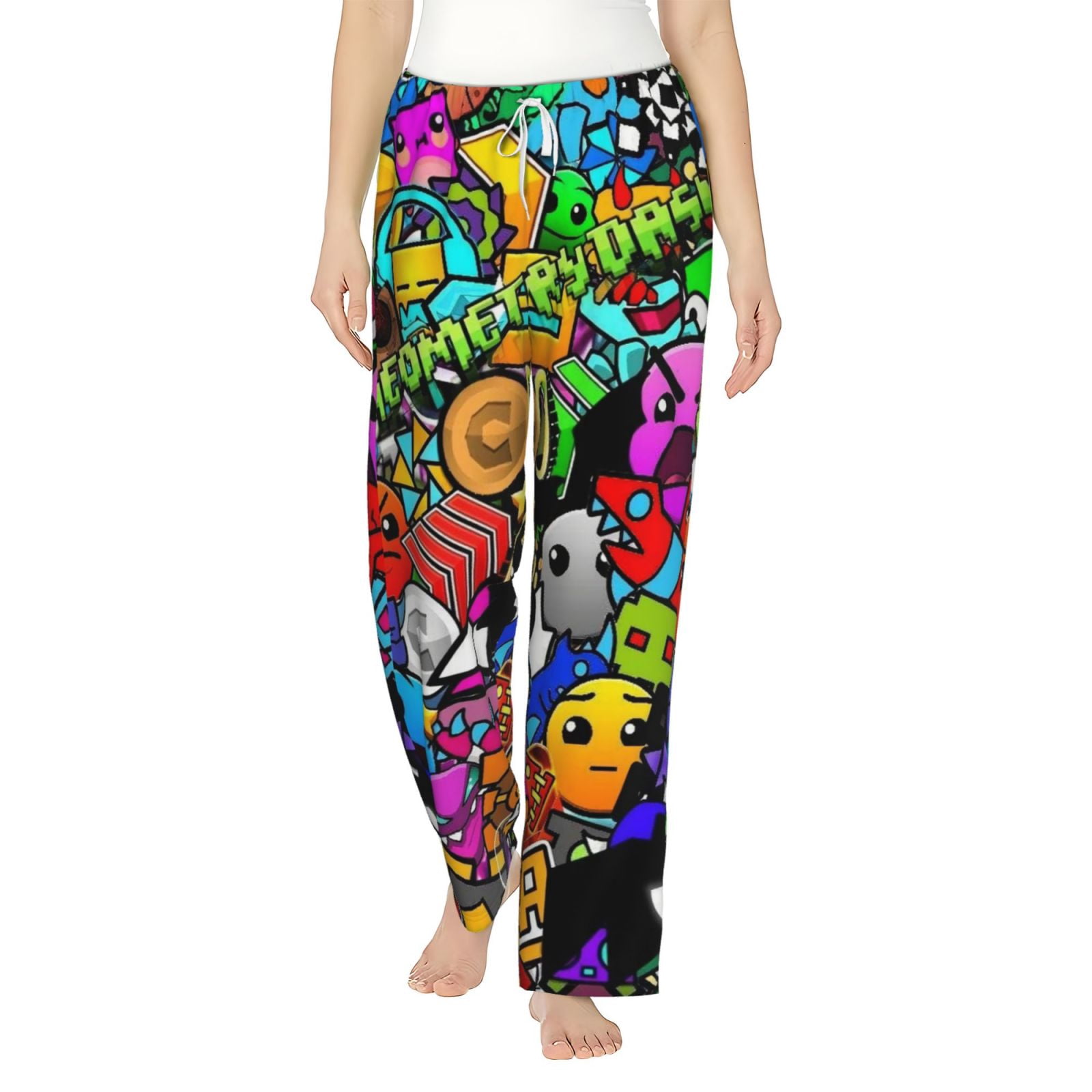 Geometry Dash Women'S Comfort Lounge Pajama Pants With Pockets And ...