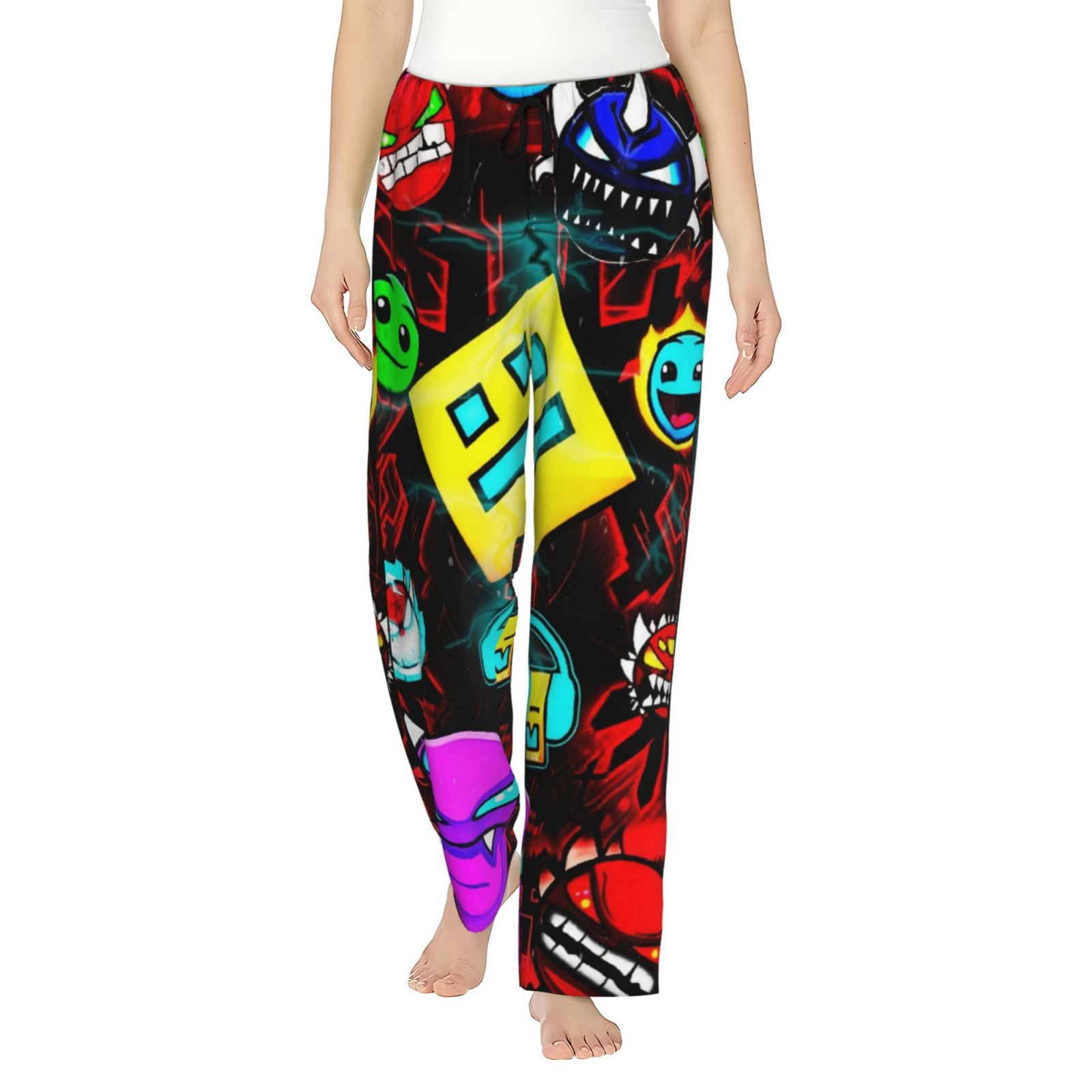 Geometry Dash Women'S Comfort Lounge Pajama Pants With Pockets And ...