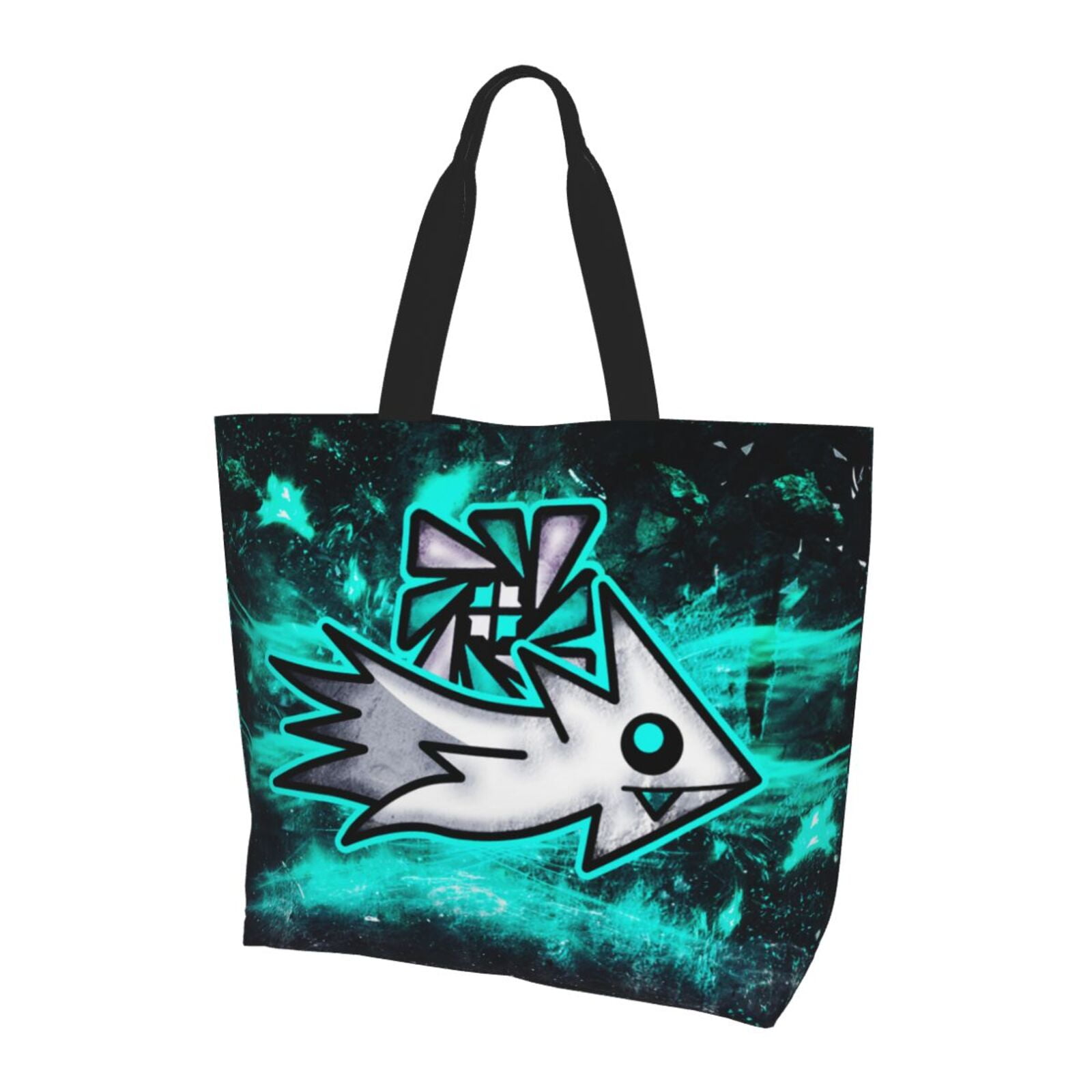 Geometry Dash Womens Casual Shoulder Bag Tote Bag Reusable Shopping Bag ...
