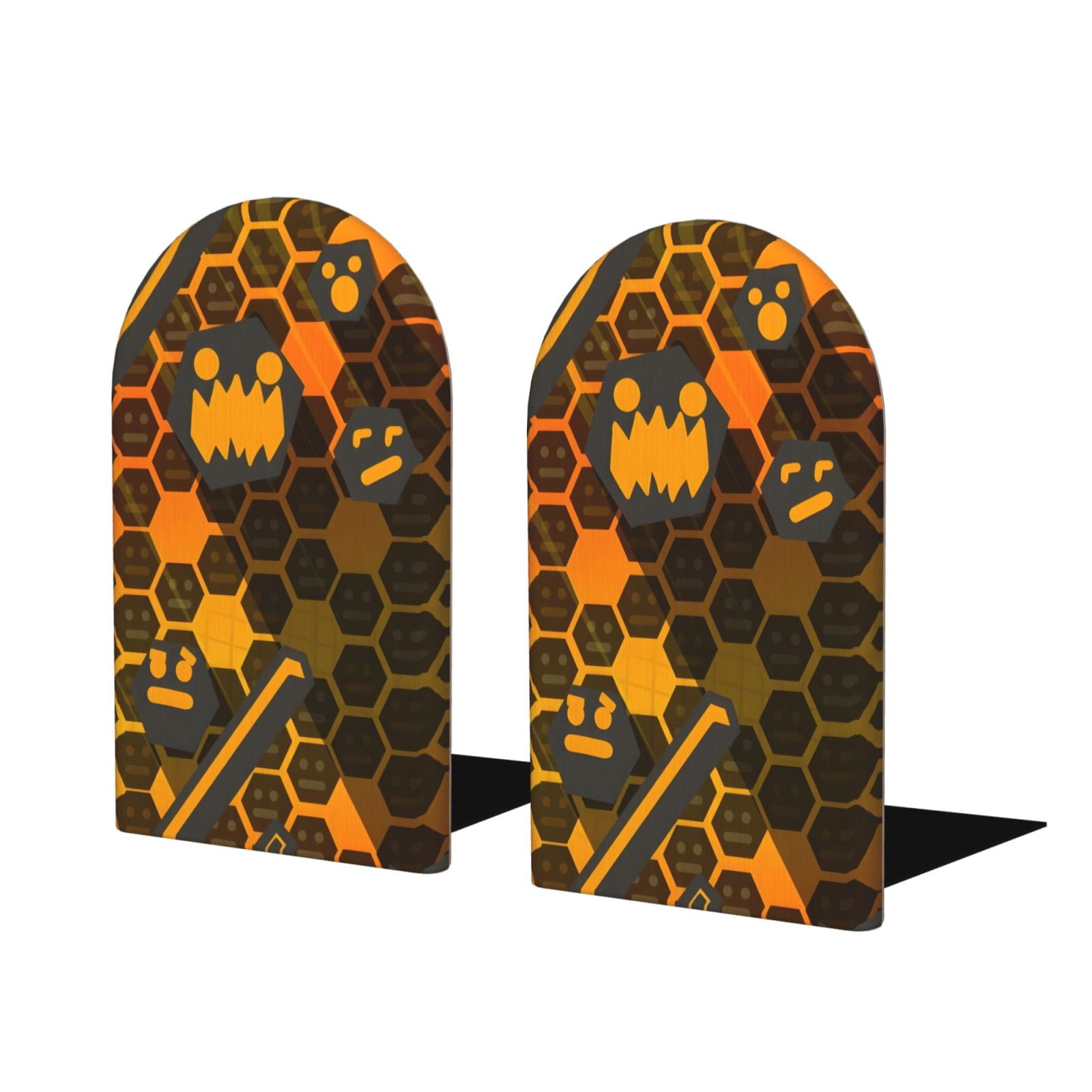 Geometry Dash Wooden Desktop Bookends, Decorative Bookshelf Display ...