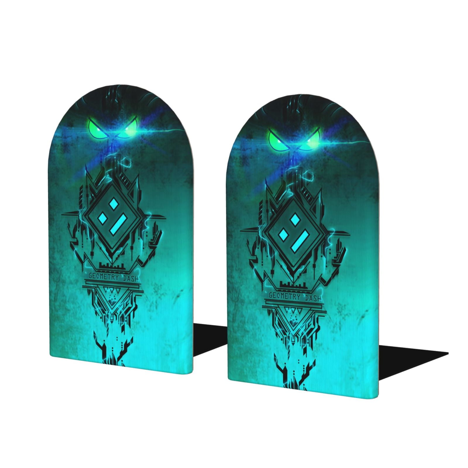 Geometry Dash Wooden Desktop Bookends, Decorative Bookshelf Display ...