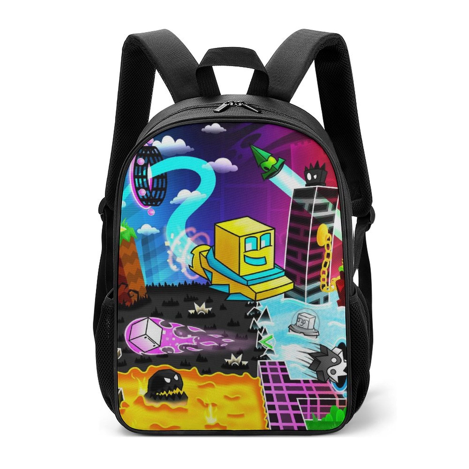 Geometry Dash World Backpack Daypack Multipurpose School Bag Student ...