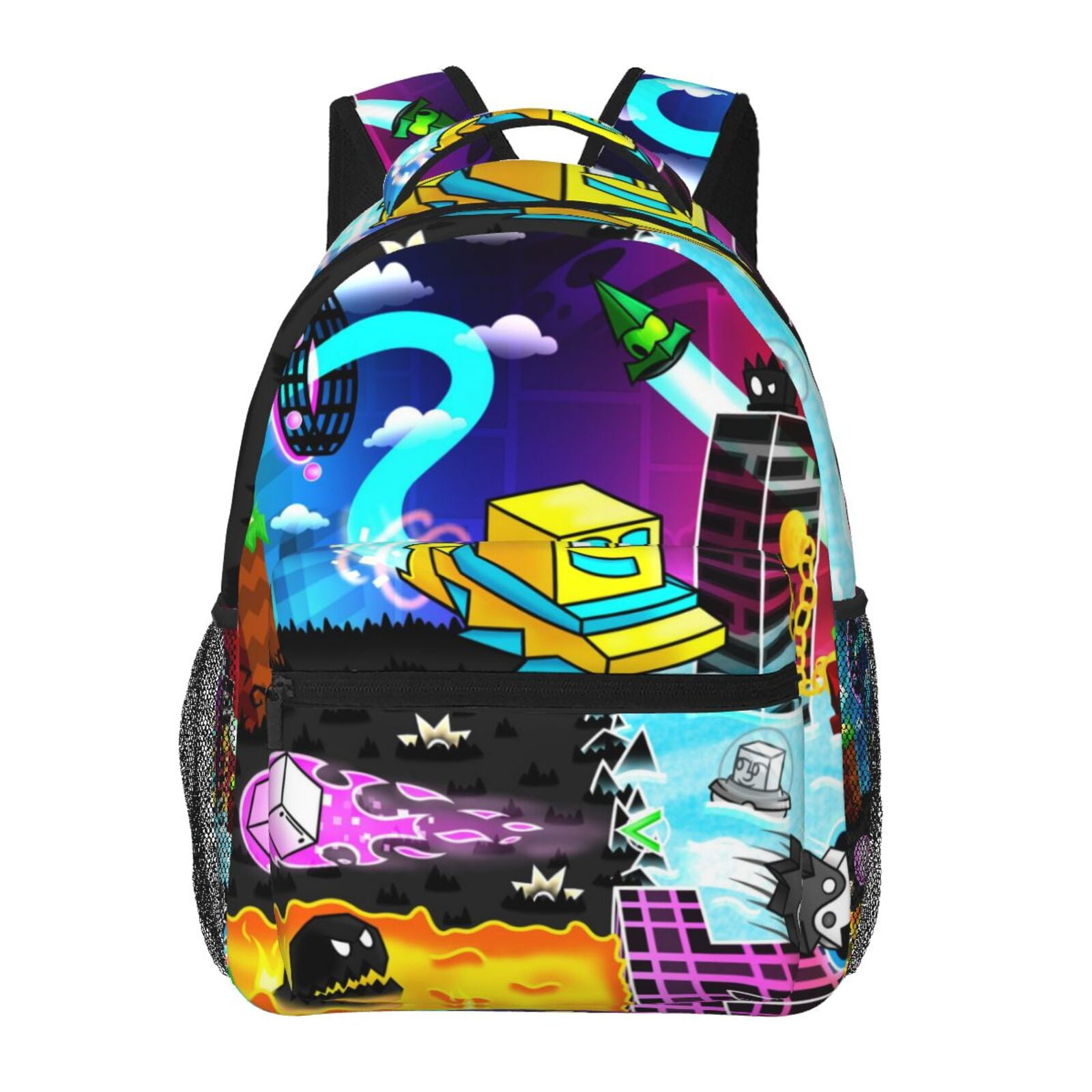 Geometry Dash World Casual Backpack Laptop Daypack School Bag Bookbag ...