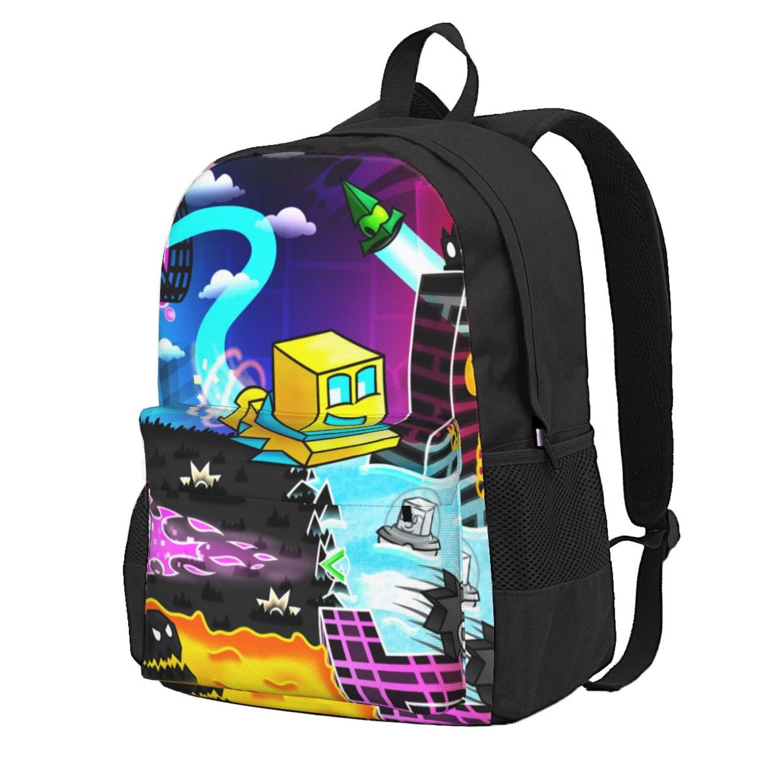 Geometry Dash World Casual Daypack Laptop Backpack Student School Bag ...