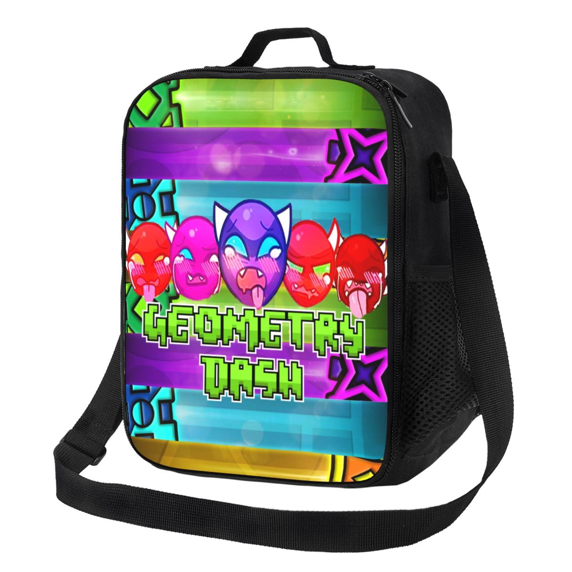 Geometry Dash World Lunch Bag Portable Tote Bag Insulated Lunch Box ...
