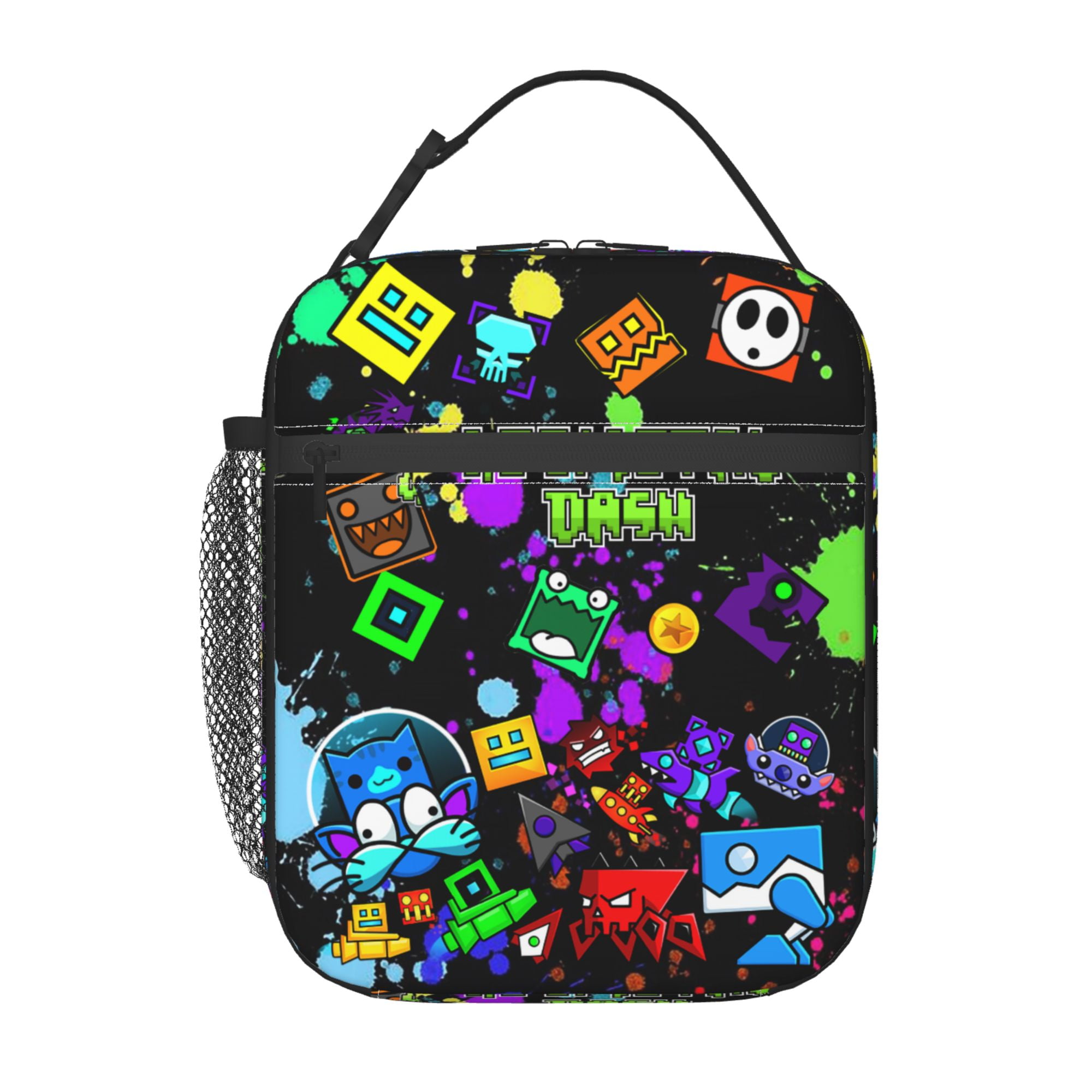 Geometry Dash World Lunch Bag Portable Tote Bag Insulated Lunch Box ...