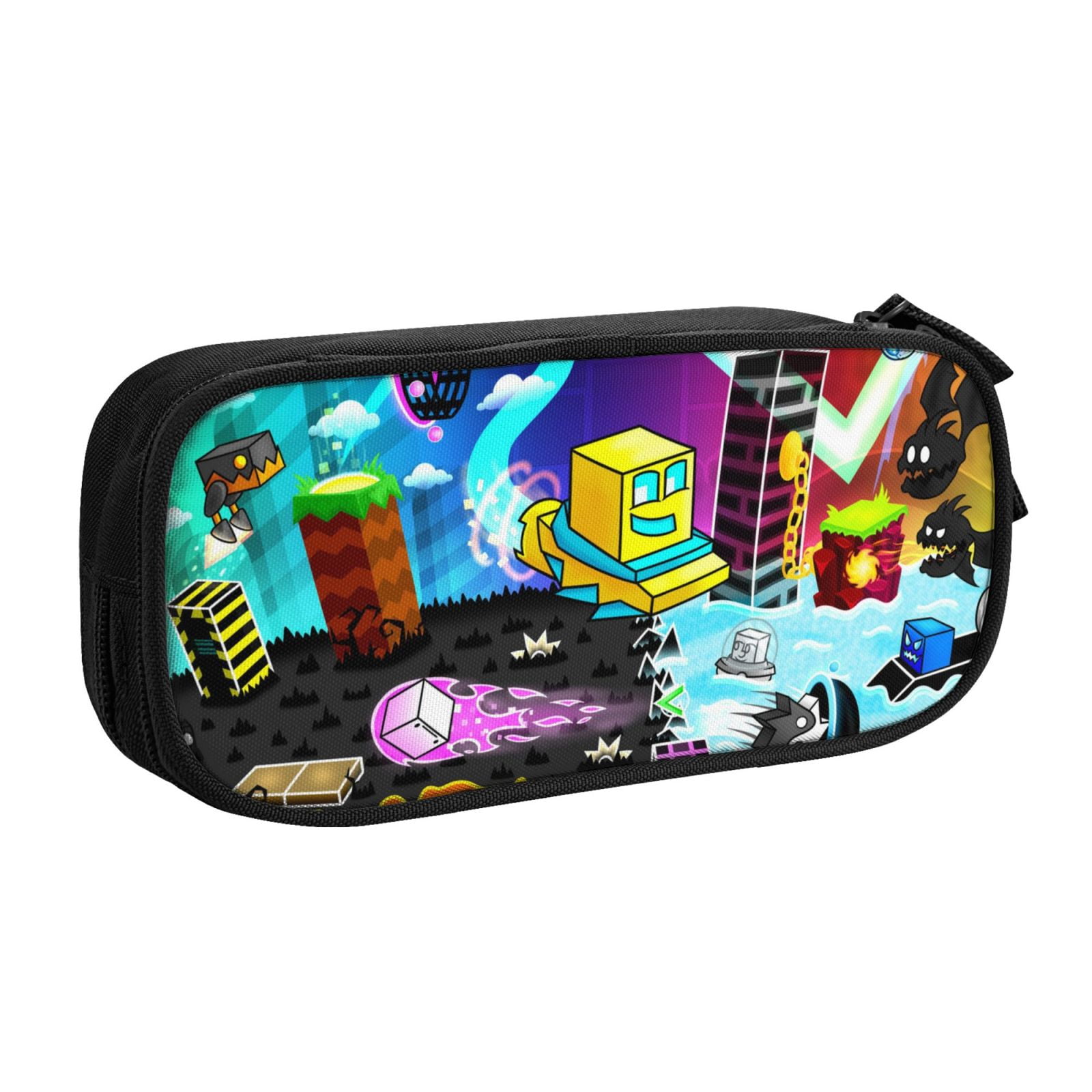 Geometry Dash World Pencil Case Large Capacity Pencilcase Double-layer ...