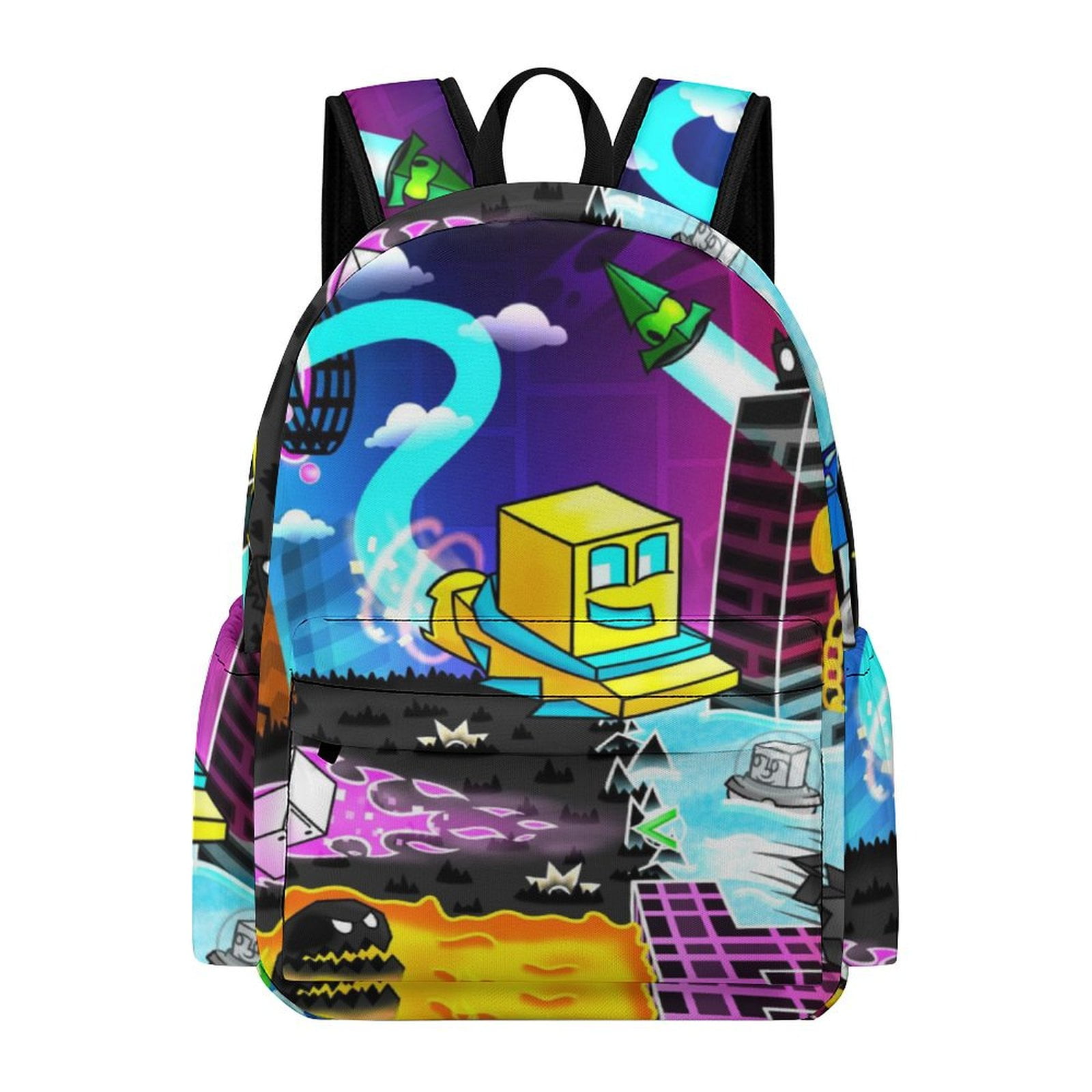 Geometry Dash World Schoolbag Backpack Daypack Student Satchel Bookbag ...
