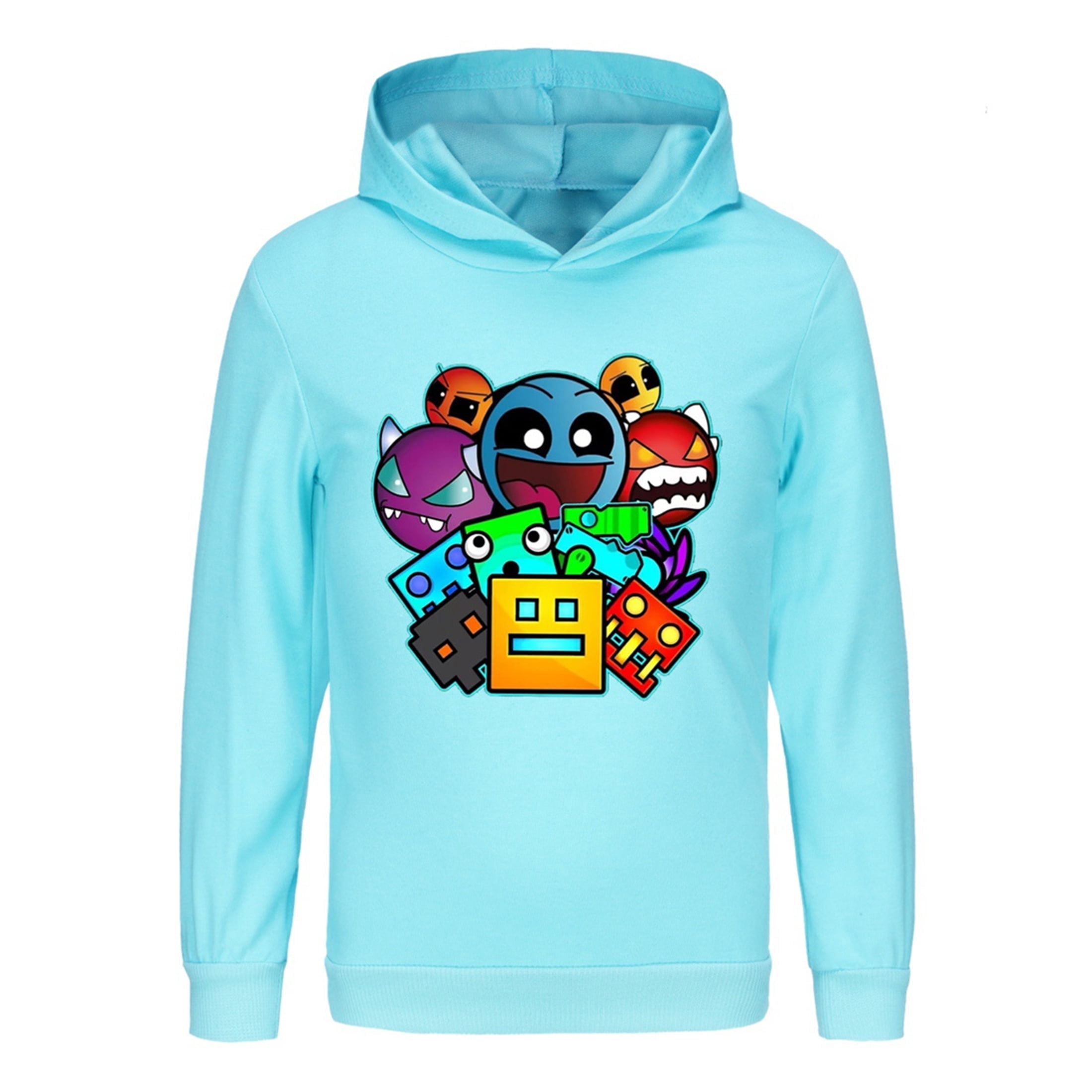 Geometry Dash boys' hoodie and girls' pure cotton pullover hoodie ...