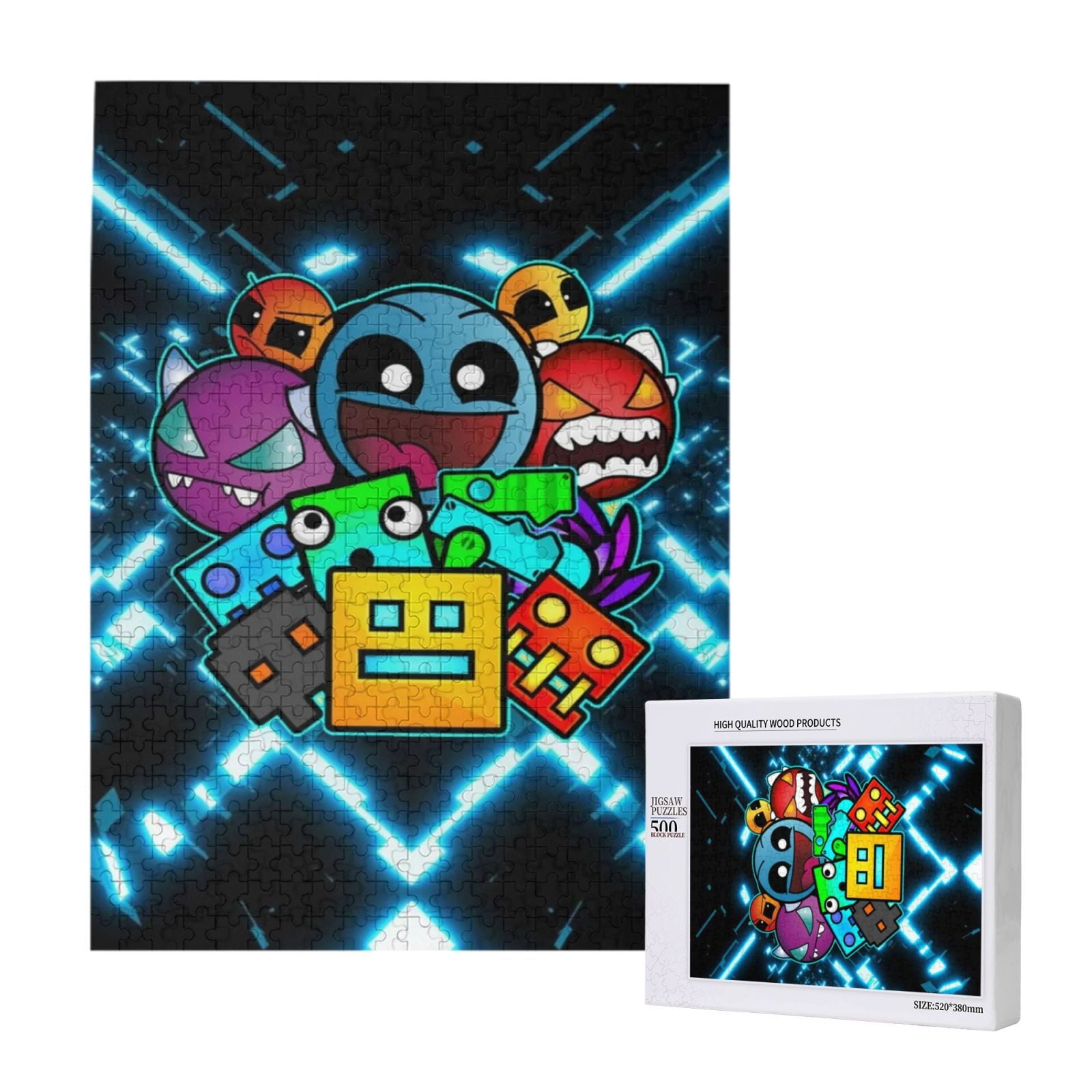 Geometry DashJigsaw Puzzle,500 puzzle pieces Gift Toys Art Home Decor ...