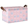 Geometry Floral Pattern Collapsible Storage Bin Open Home Shelf Basket ...