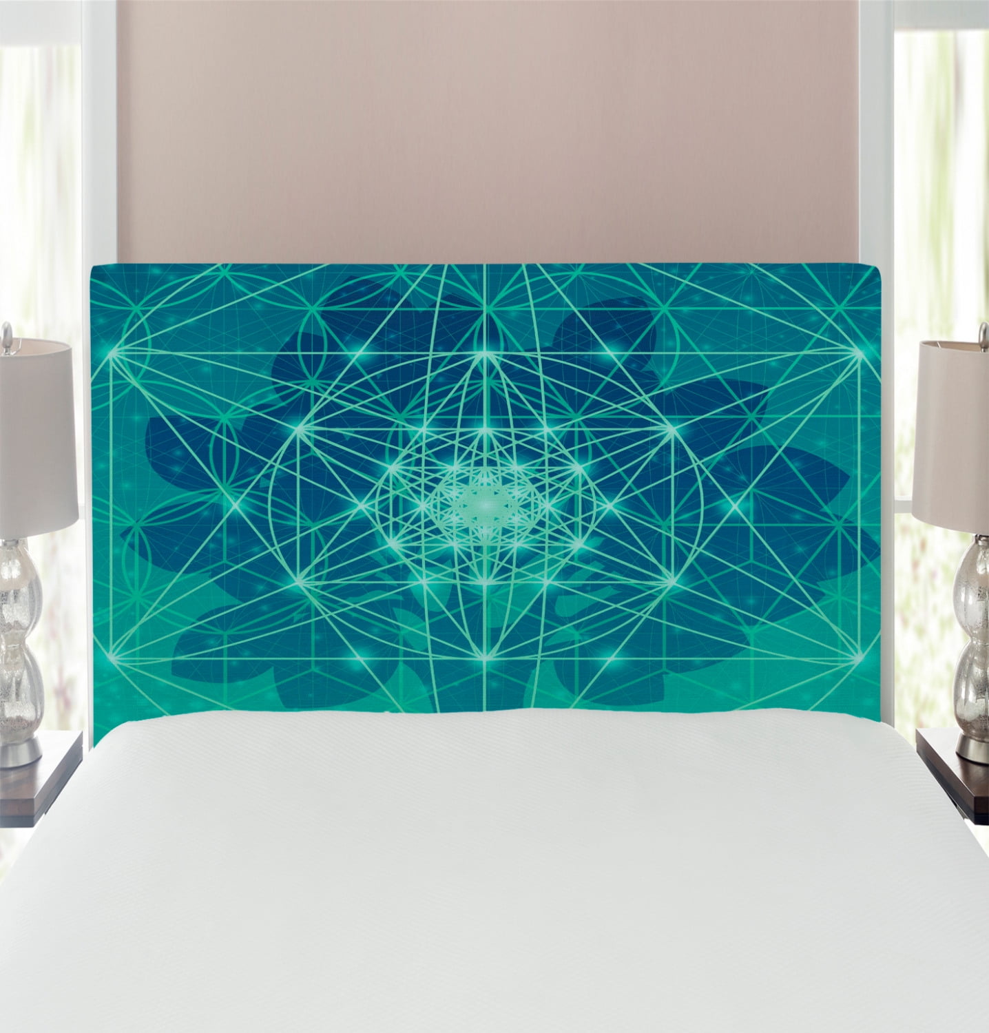 Geometry Headboard, Digital Futuristic Tree of Life Space Plains ...