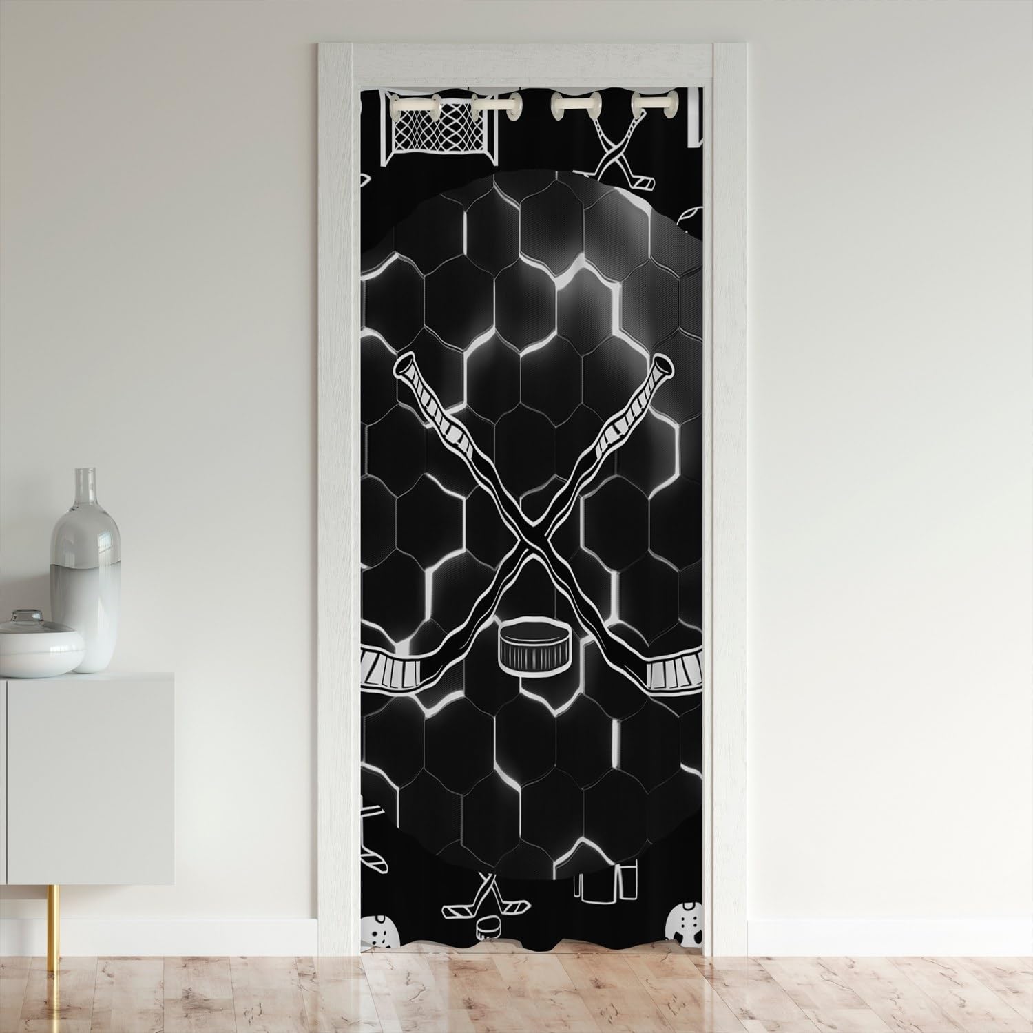 Geometry Hexagon Music Note Door Curtains Closet Noren for Hallway ...