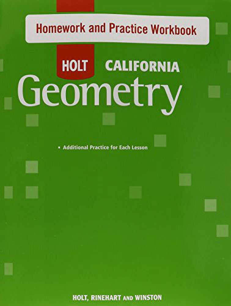 Pre-Owned Geometry Homework and Practice Workbook Grade 10: Holt ...