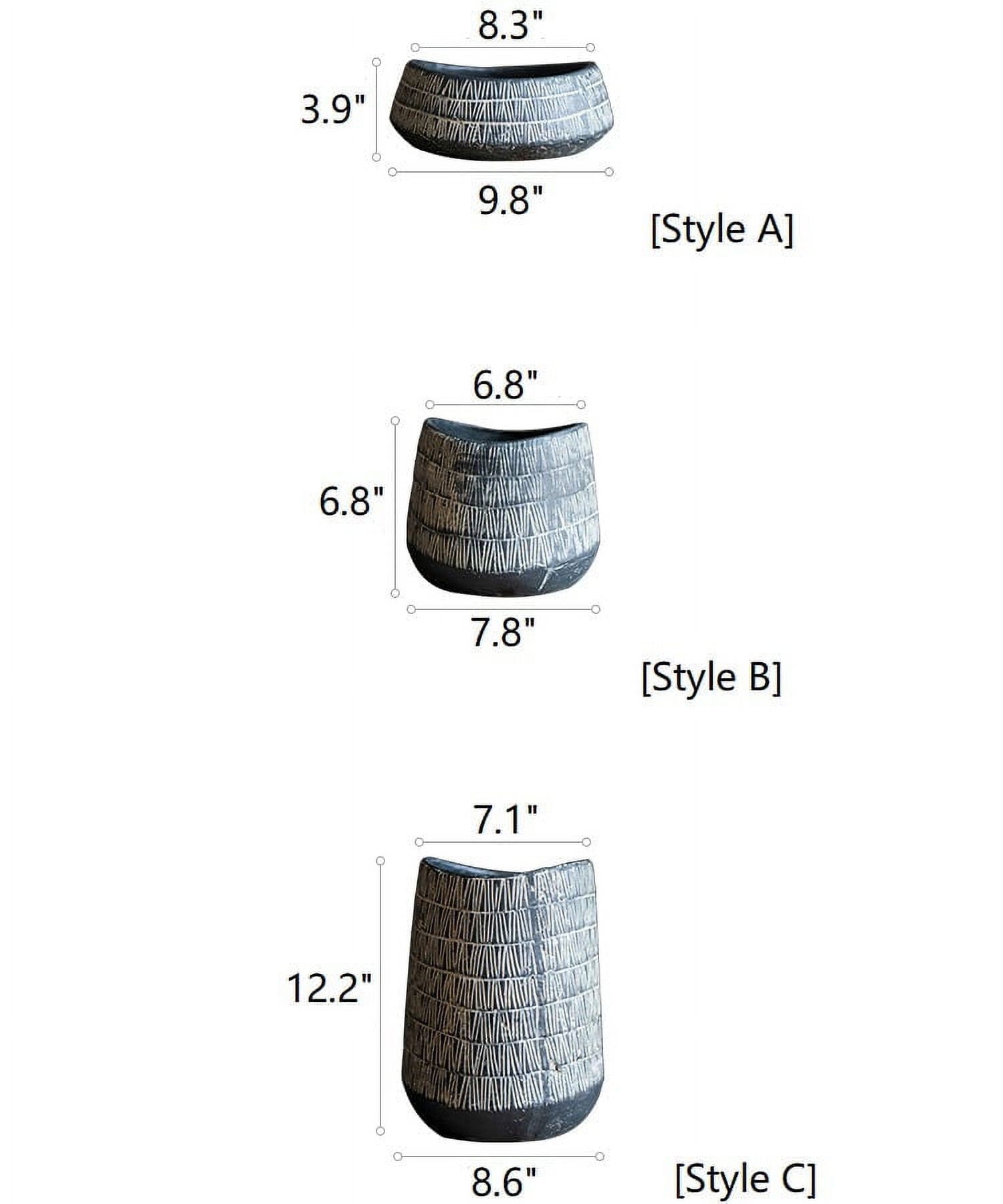 Geometry Line Ceramic Stoneware Flower Pot - Walmart.com