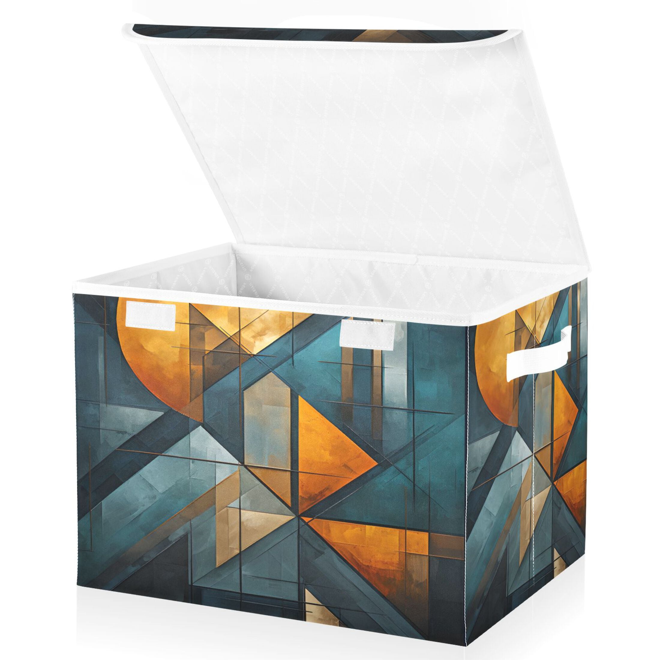 Geometry Lines Large Lidded Bin Foldable Storage Baskets Boxes Cubes ...