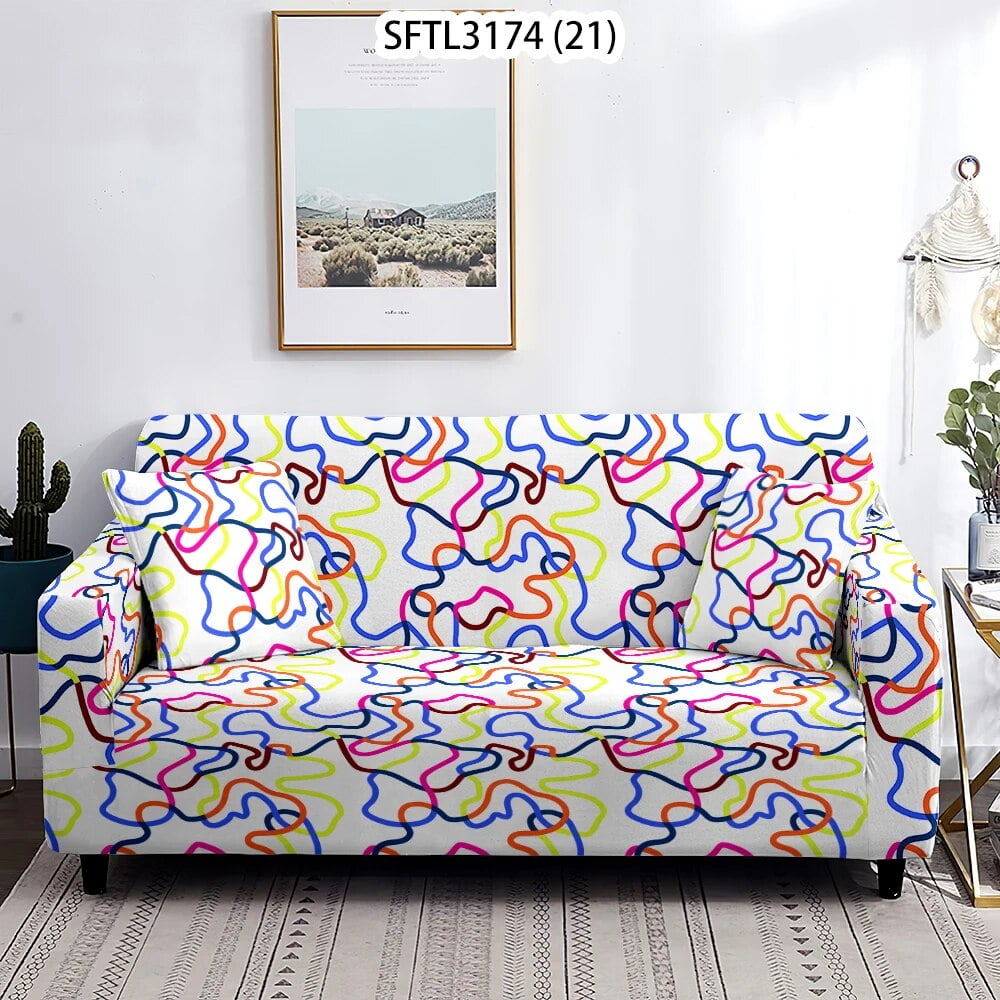 Geometry Living Room sofa Stretch Sofa Cover Modern Combination Corner ...