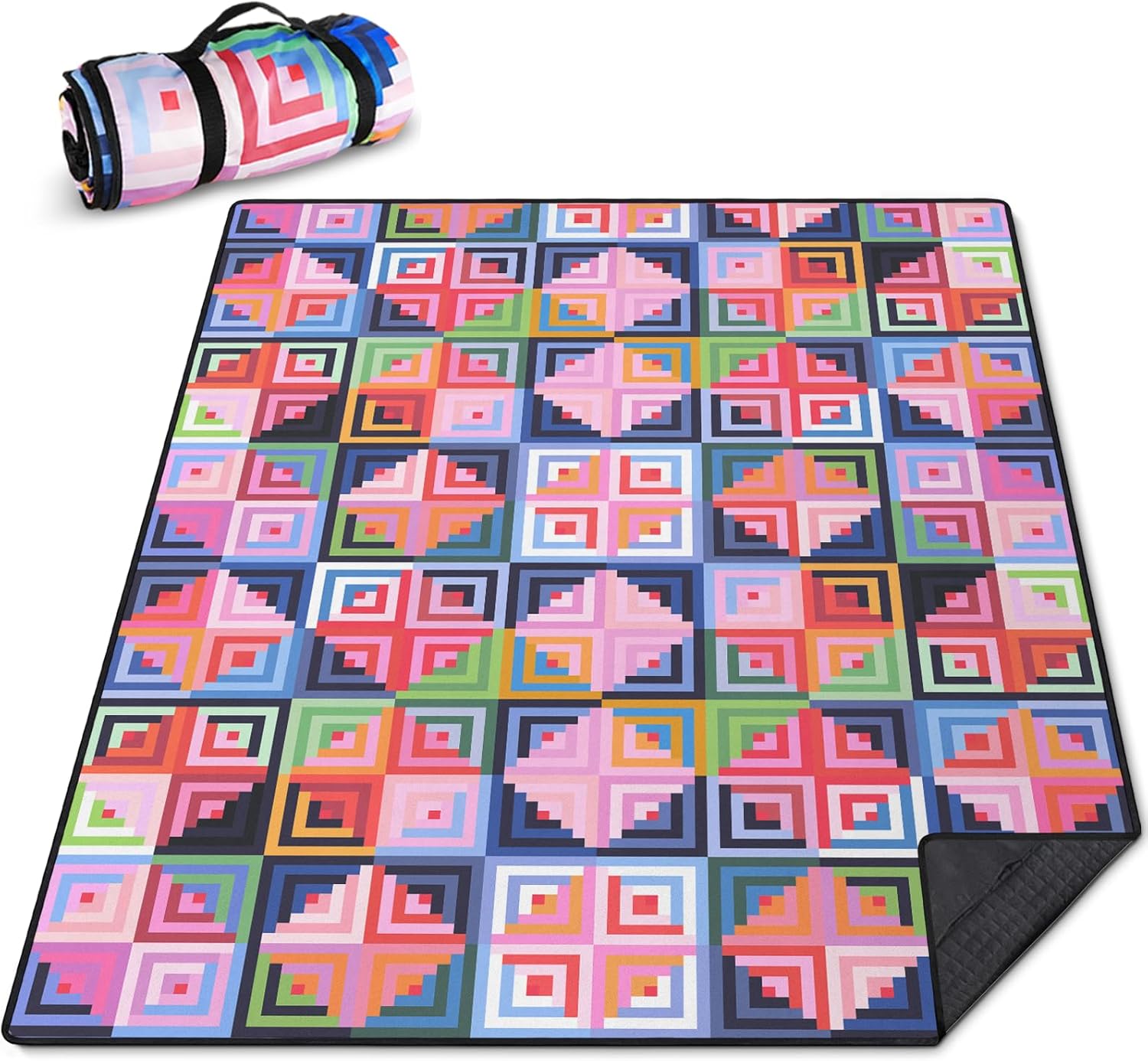 Geometry Picnic Blankets Waterproof Foldable Picnic Blanket 80"x 60 ...