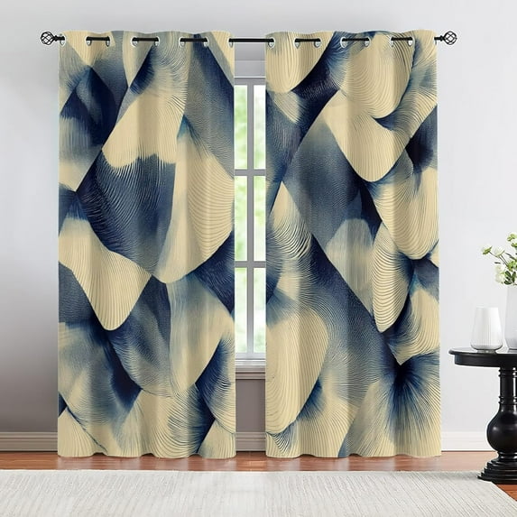 Geometry Print 3D Print Window Curtain Panel, Abstract Patterns ...