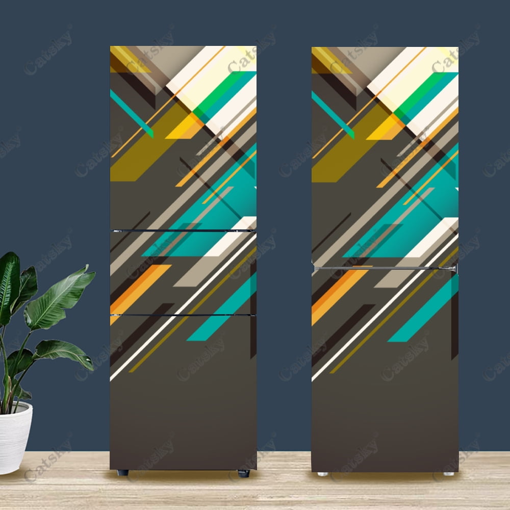 Geometry Refrigerator Stickers Home Decor Kitchen Murals DIY Wall ...