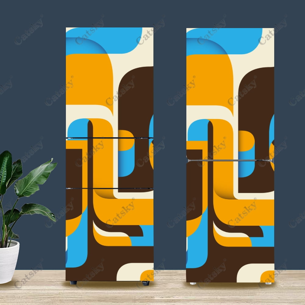 Geometry Refrigerator Stickers Home Decor Kitchen Murals DIY Wall ...