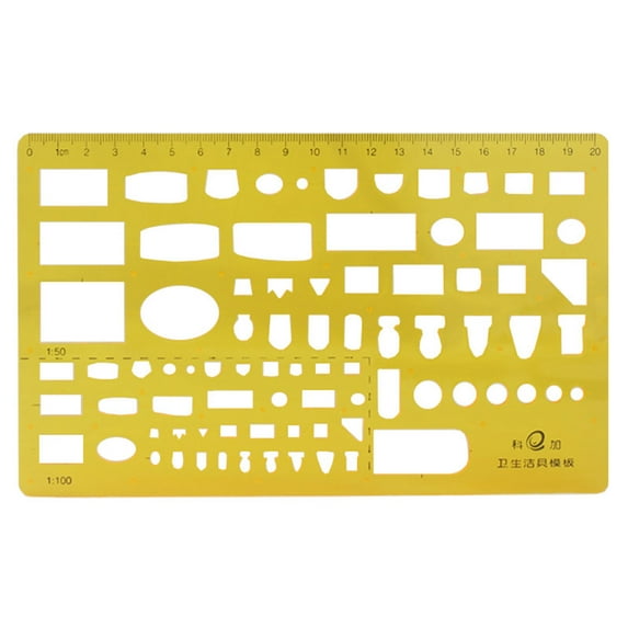 Geometry Ruler Shapes Drafting Drawing Stencil for Artists Designers ...