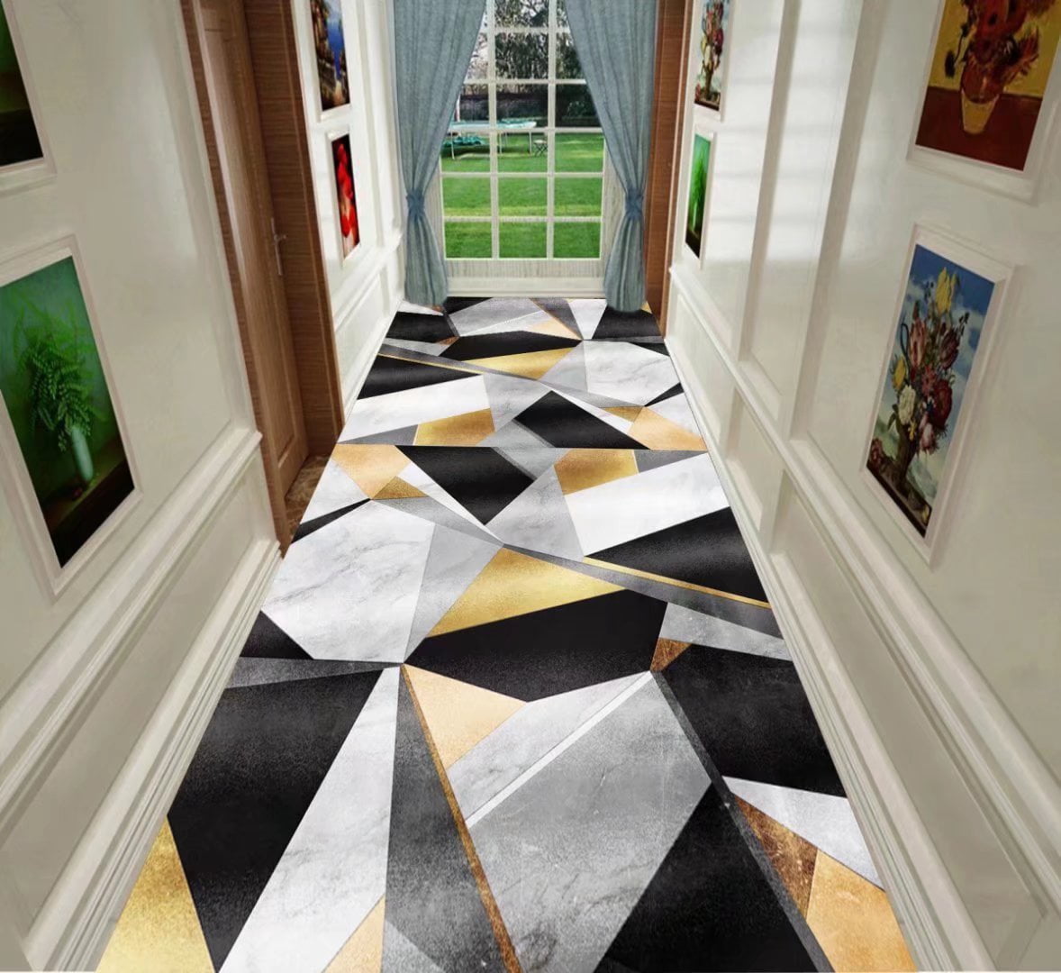 Geometry Runner Long Corridor Carpets Home ration Luxury Passageway ...