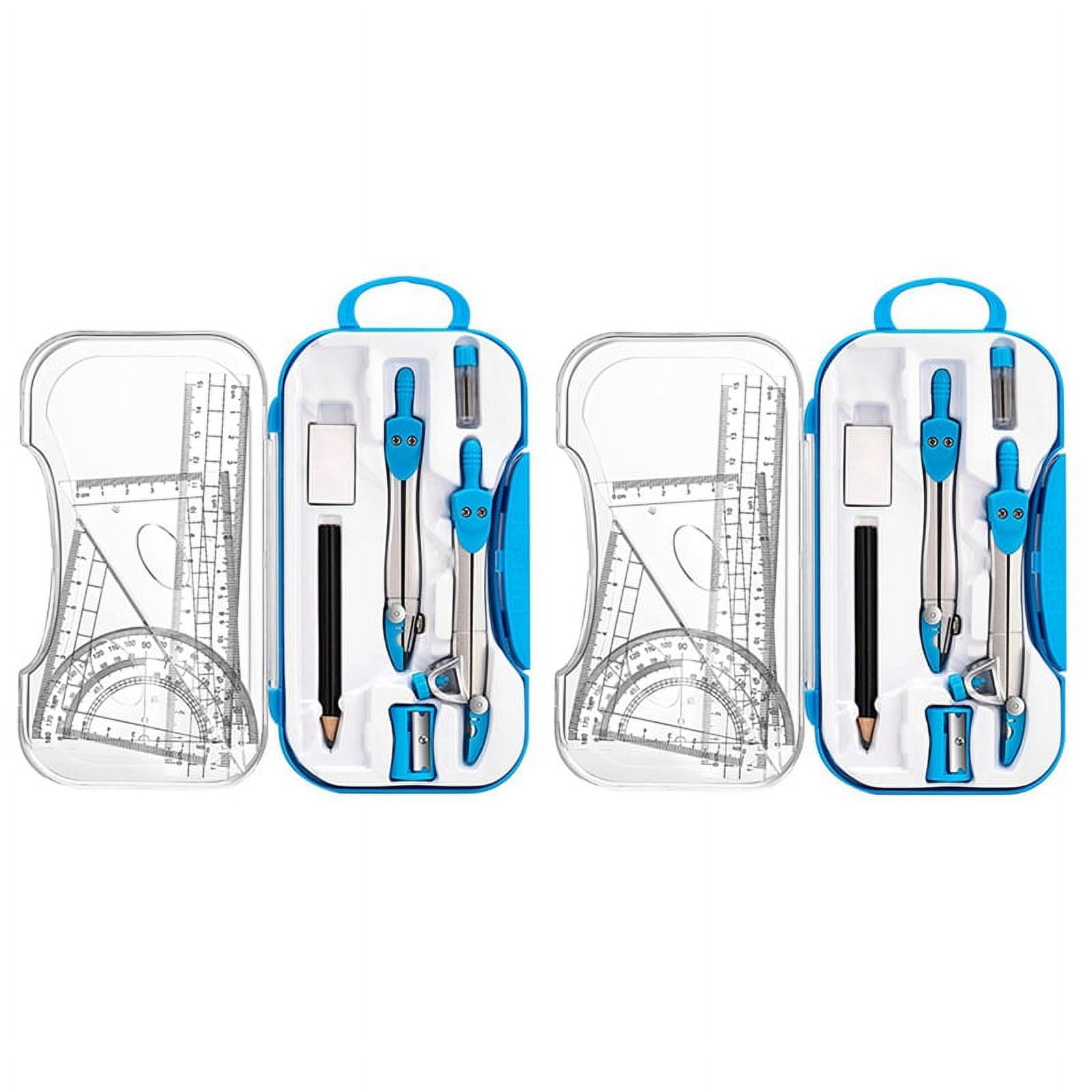 Geometry Set 20 Pcs Supplies Kit,Including Compass,Protractor,Ruler ...