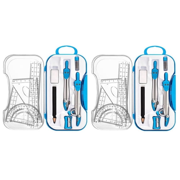 Geometry Set 20 Pcs Supplies Kit,Including Compass,Protractor,Ruler ...