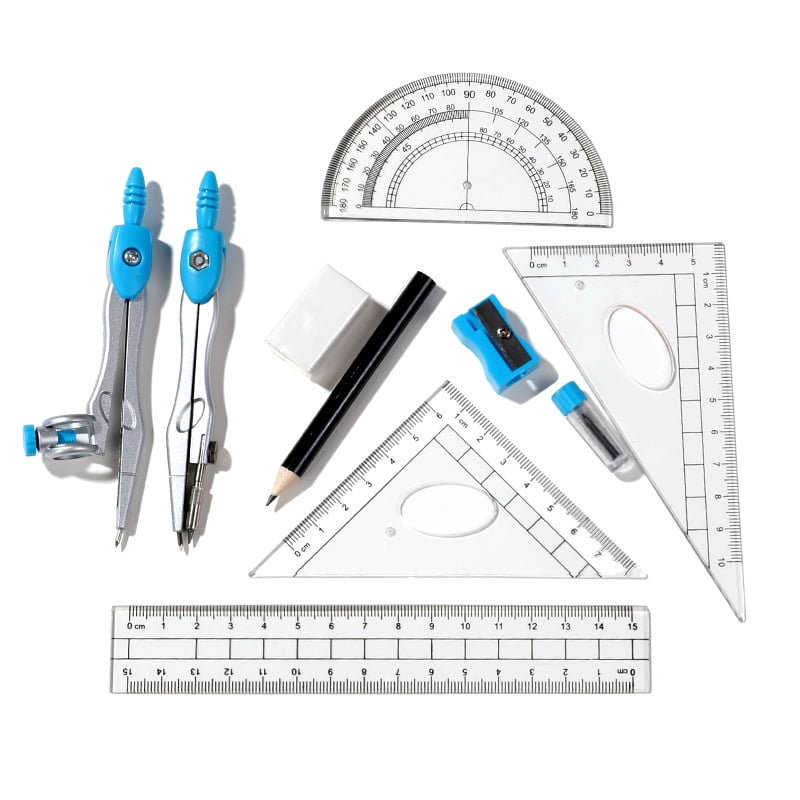 Geometry Sets Drawing Compasses, Rulers, Protractor, for Students ...